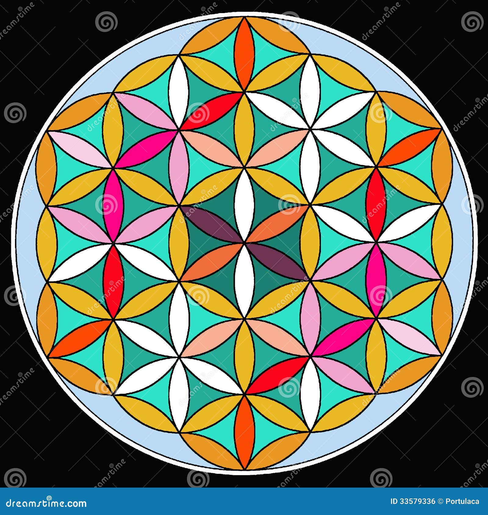 Mandala, Hope, Vector Drawing Of Hope And Love For Coloring Book ...