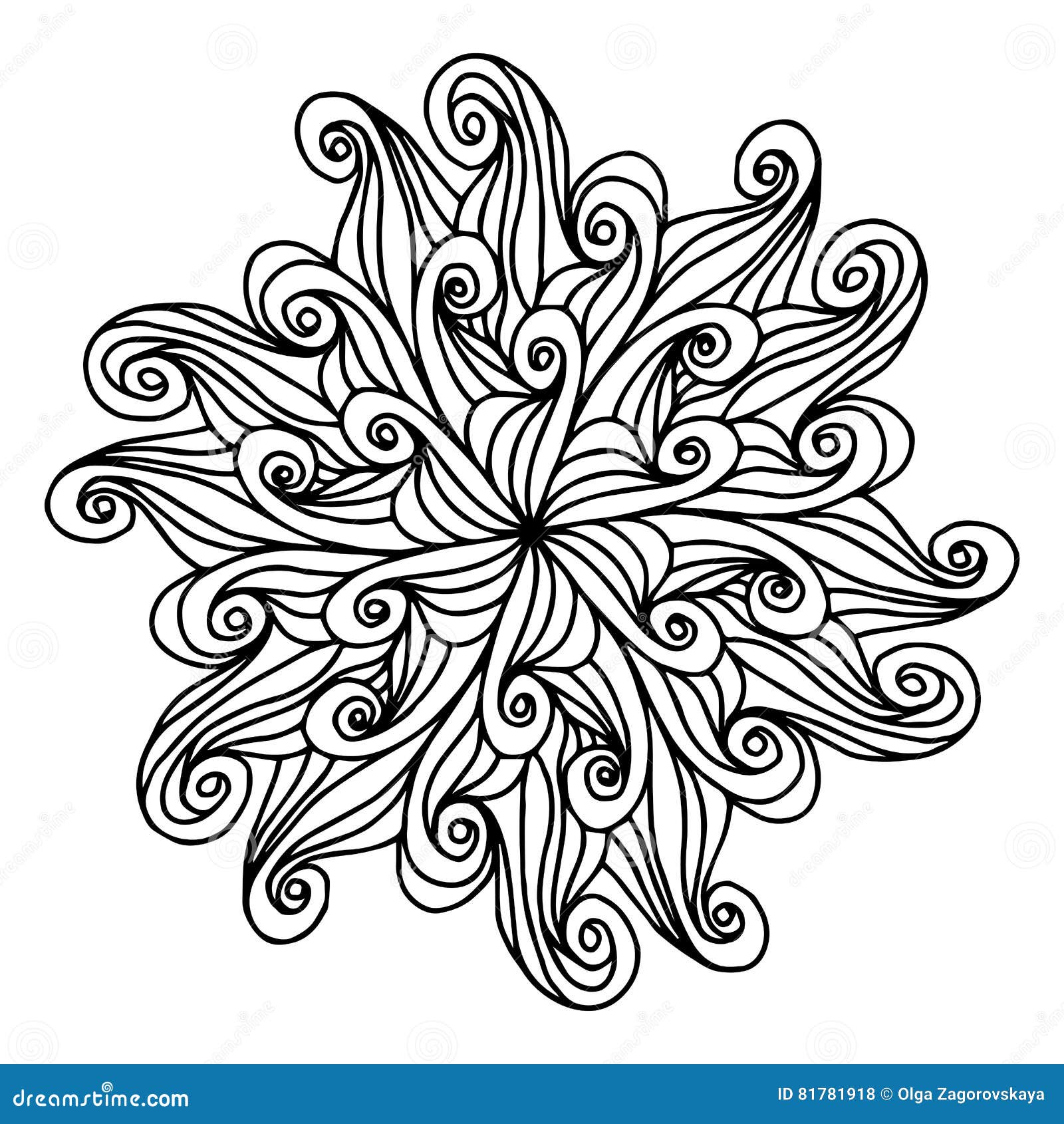 Mandala Coloring Page Doodle Stock Vector - Illustration of vector ...