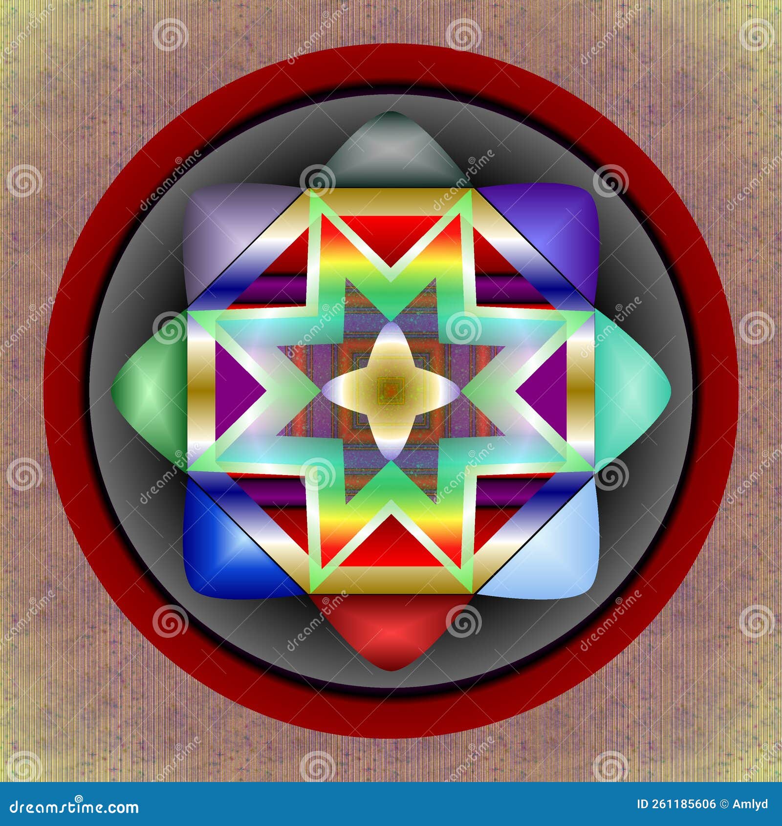 Mandala Colourful and Ornate Stock Illustration - Illustration of ...