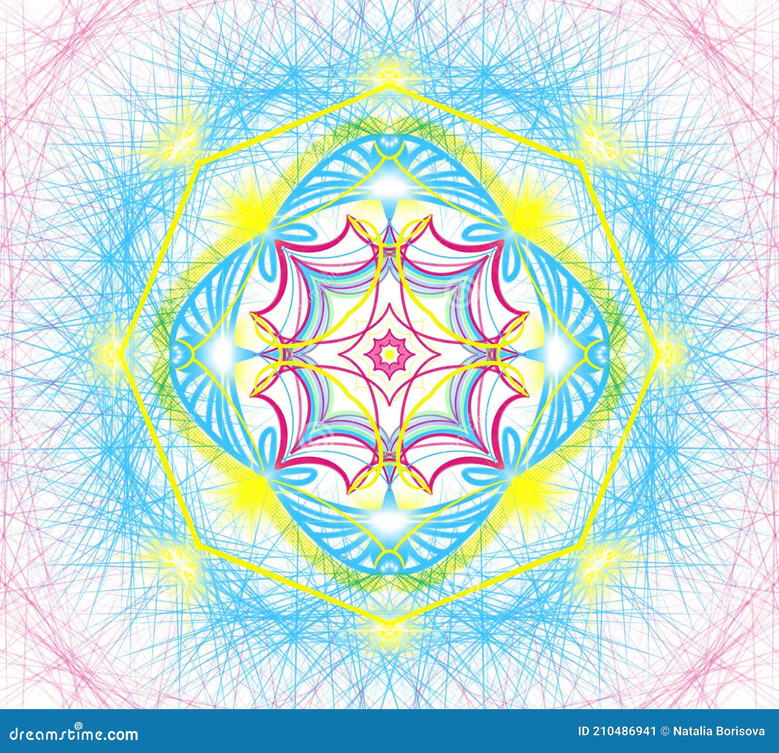Mandala, Hope, Vector Drawing Of Hope And Love For Coloring Book ...