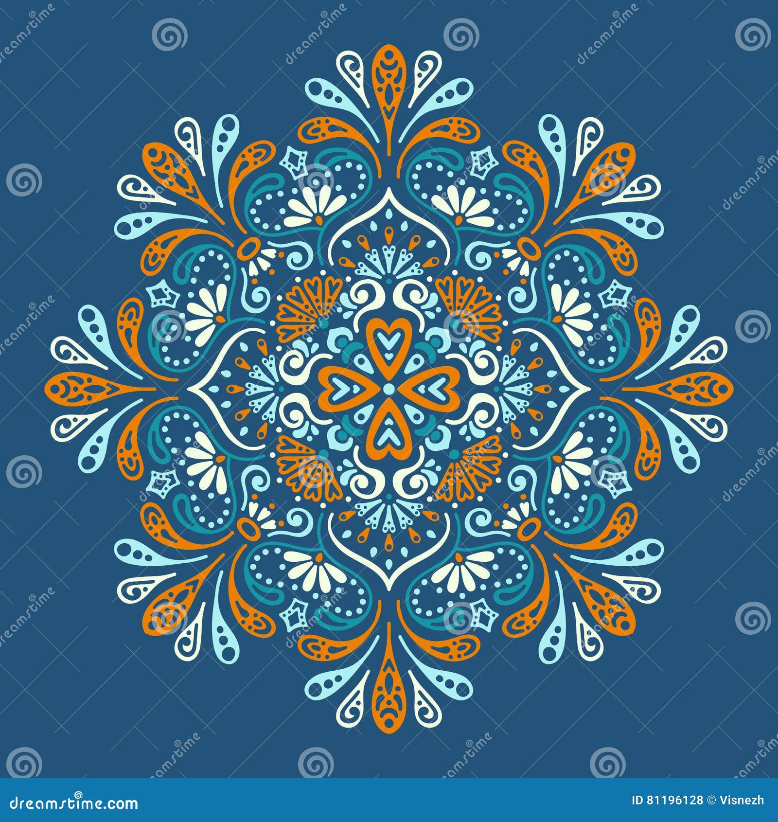 Mandala D'Indien De Vecteur Illustration de Vecteur - Illustration du ...