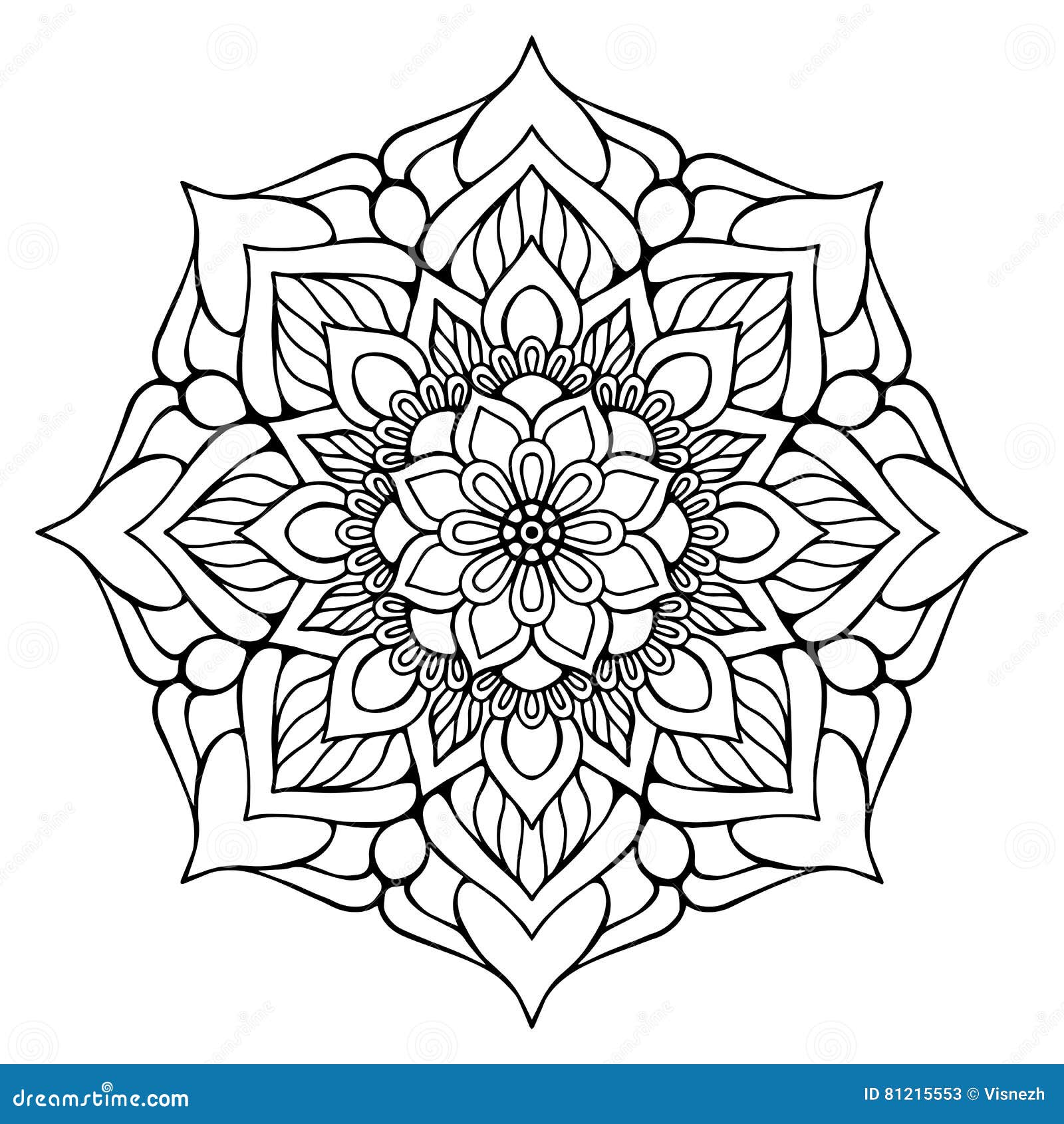Mandala D'Indien De Vecteur Illustration de Vecteur - Illustration du ...