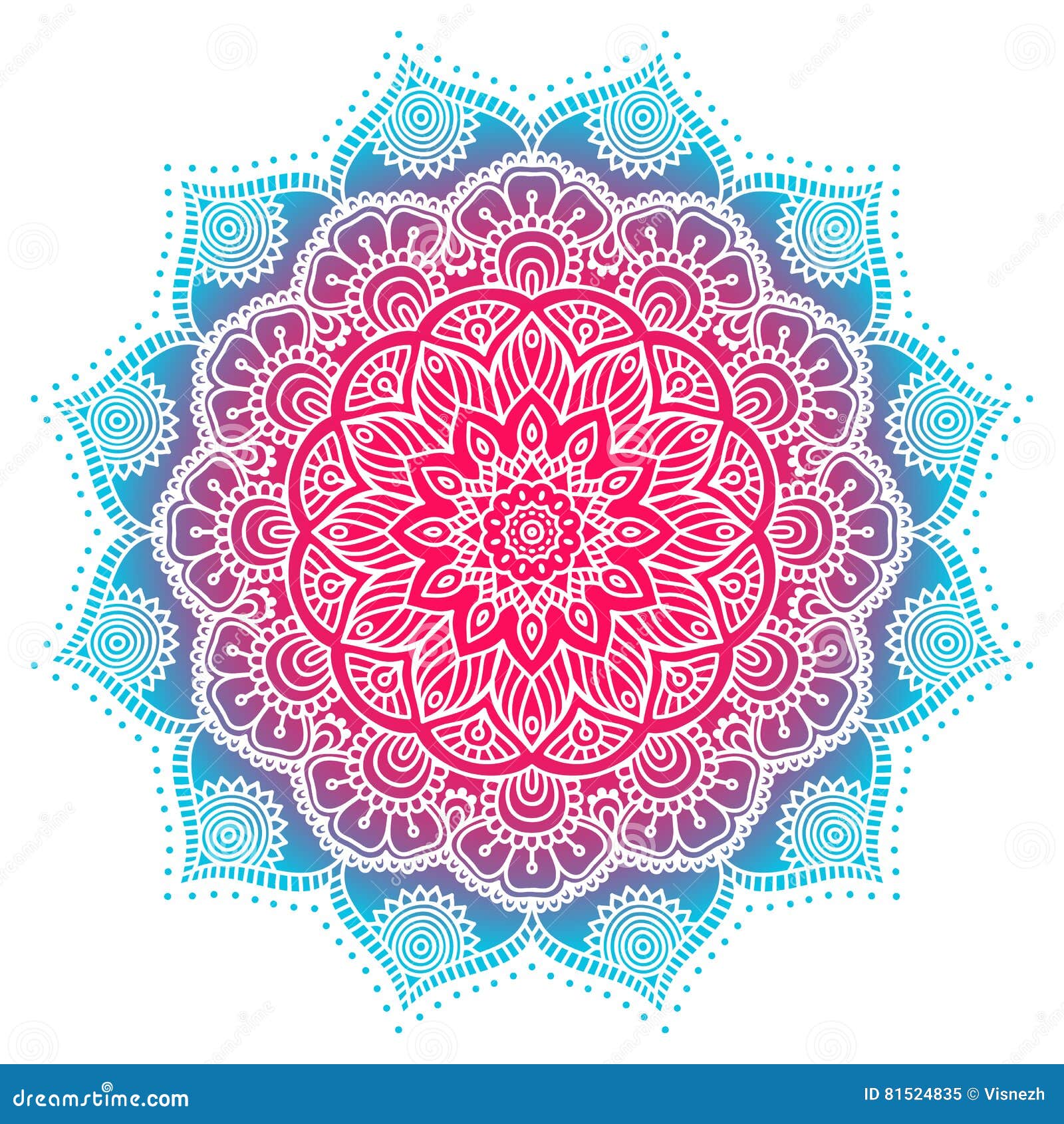 Mandala D'Indien De Vecteur Illustration de Vecteur - Illustration du ...