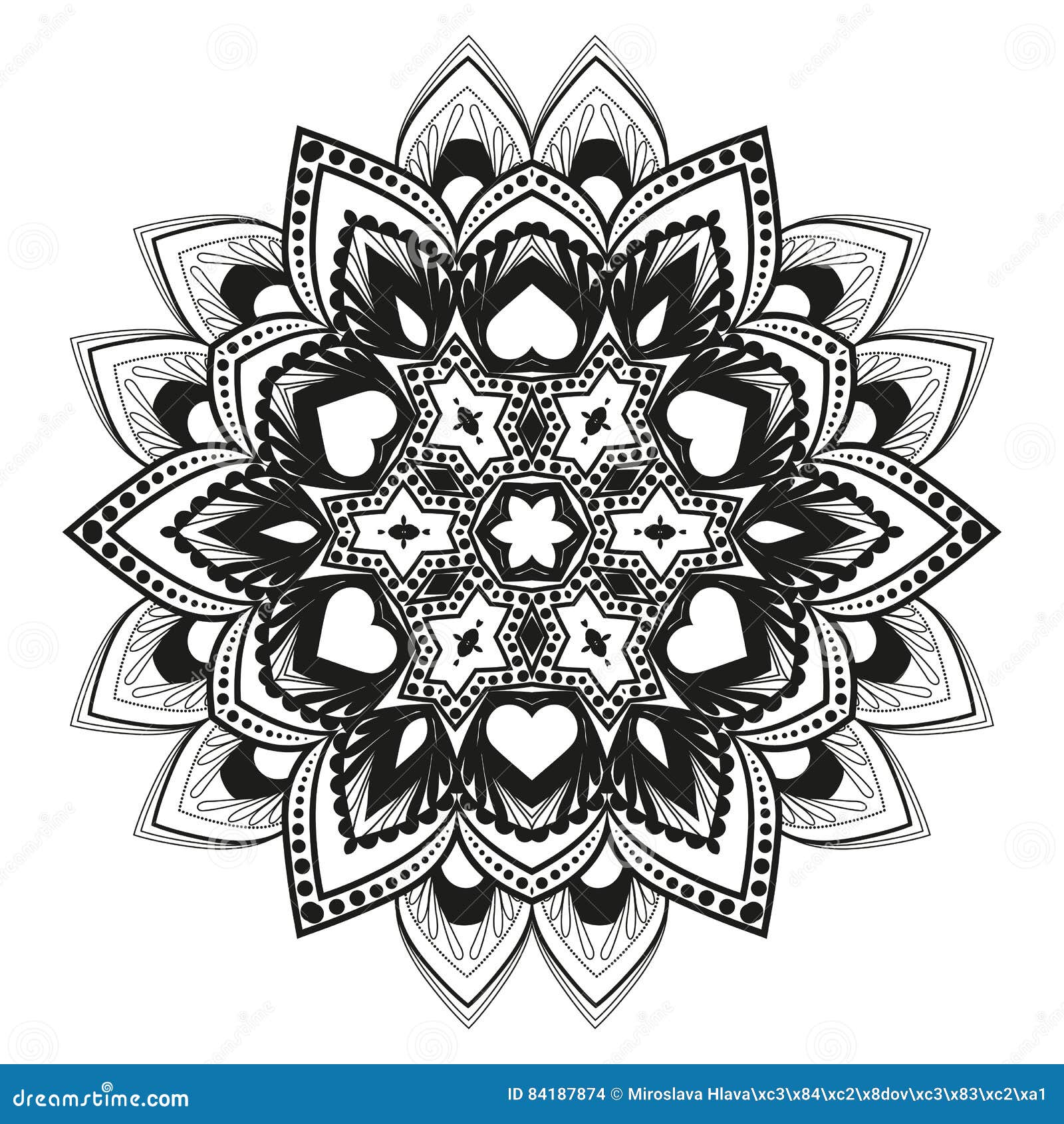 Mandala da flor do vetor ilustração do vetor. Ilustração de oriente ...