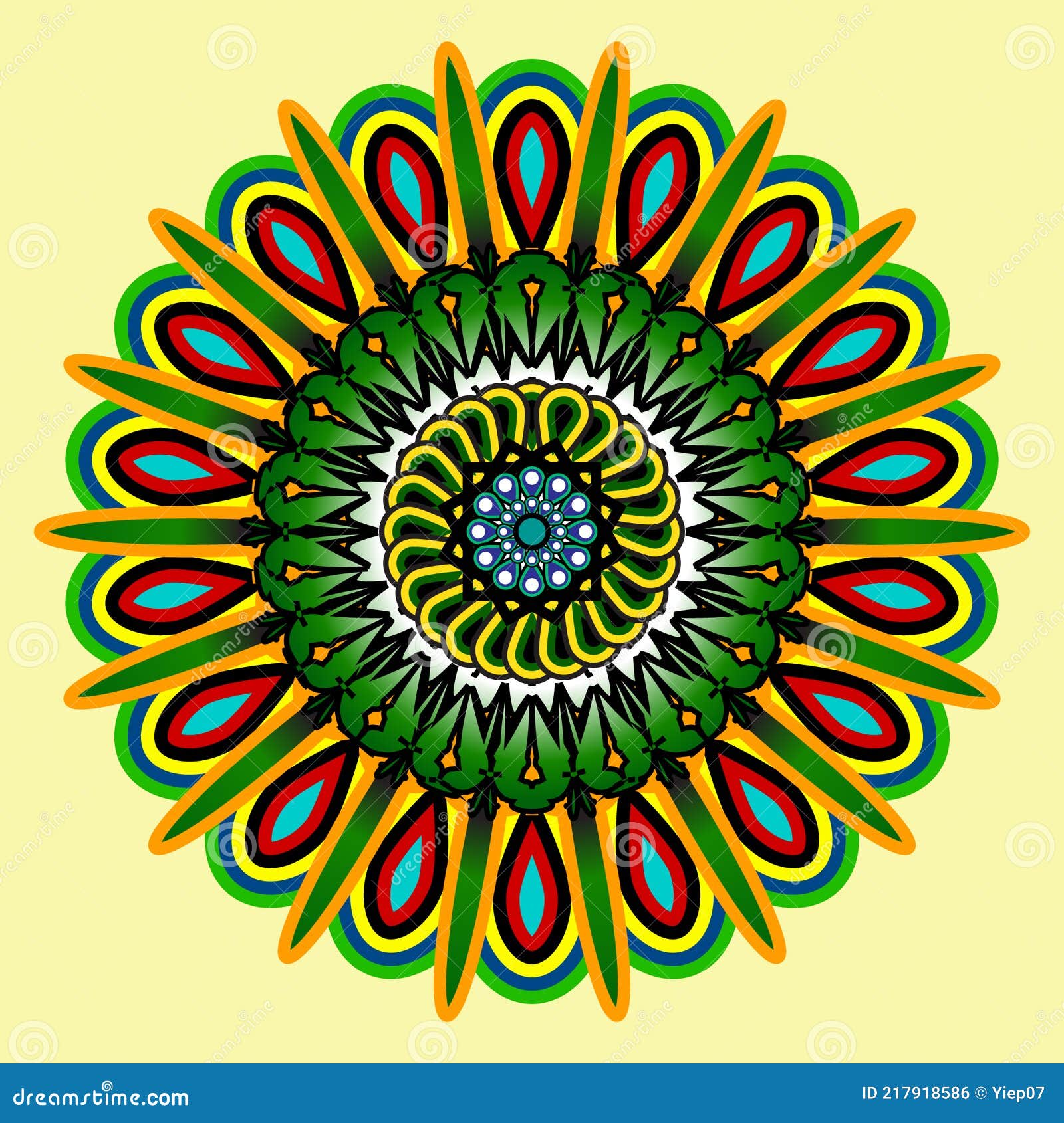 Mandala Decorative Background with High Resolution Stock Vector ...