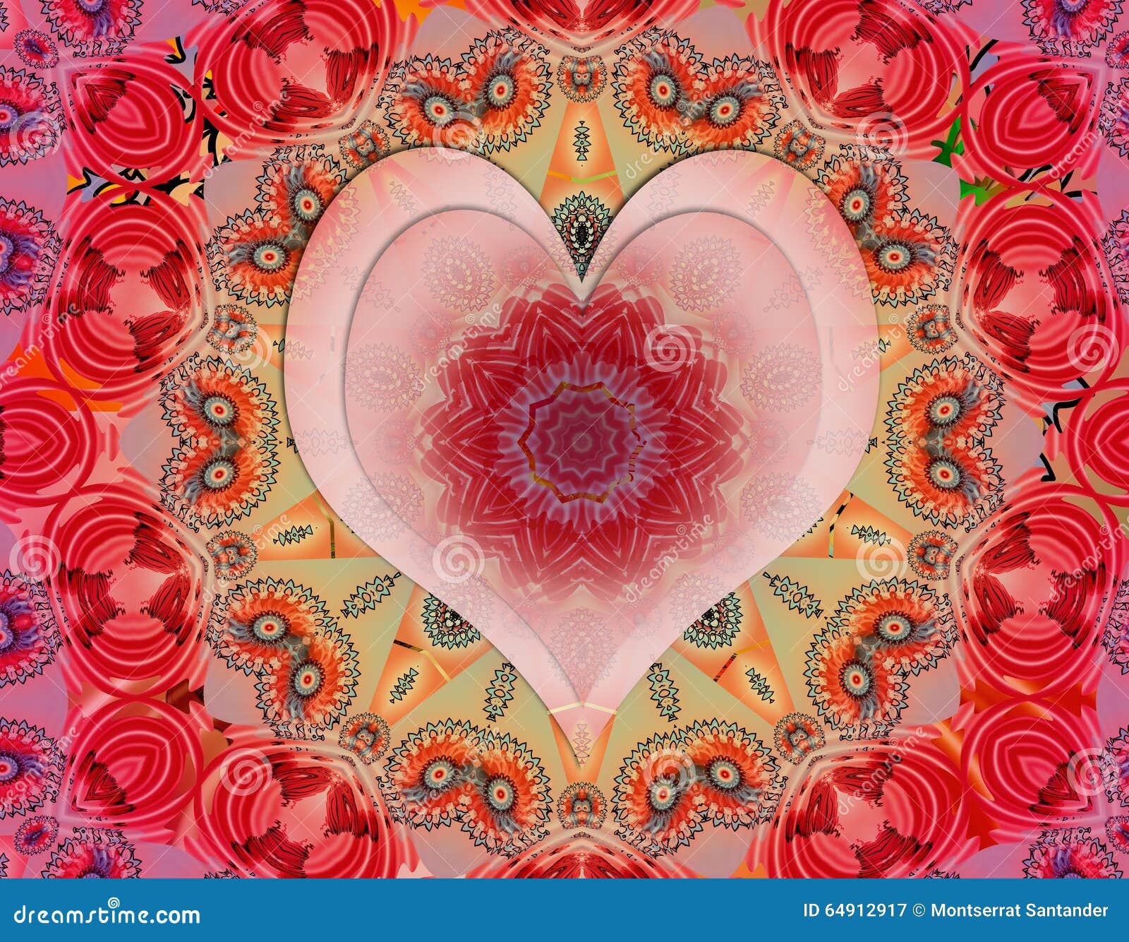 Mandala del amor stock de ilustración. Ilustración de medicina - 64912917