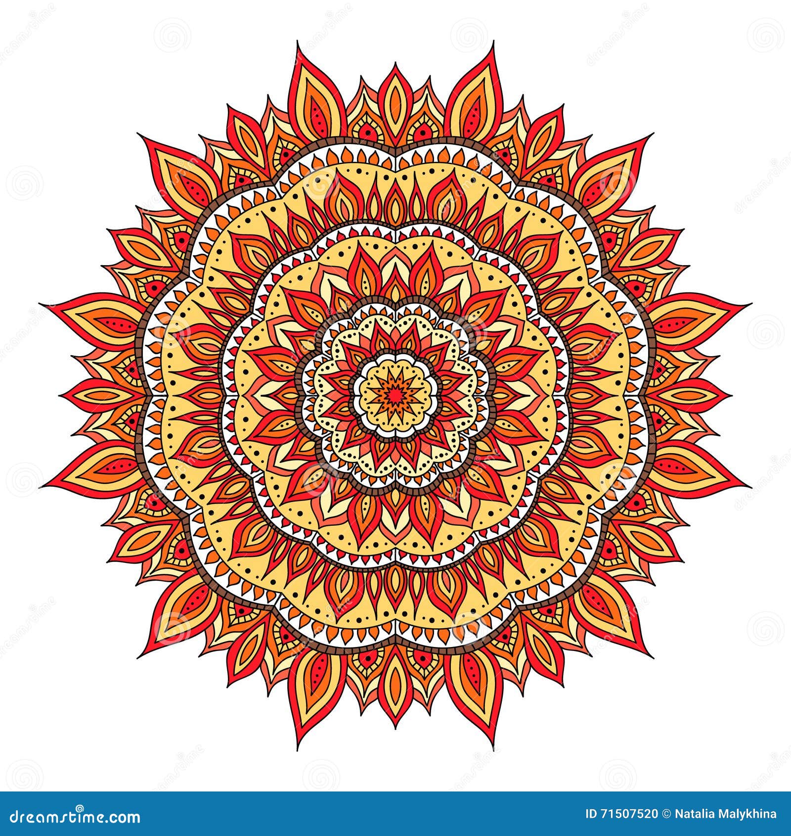 Mandala Del Diwali Del Vector Ilustración del Vector - Ilustración de ...