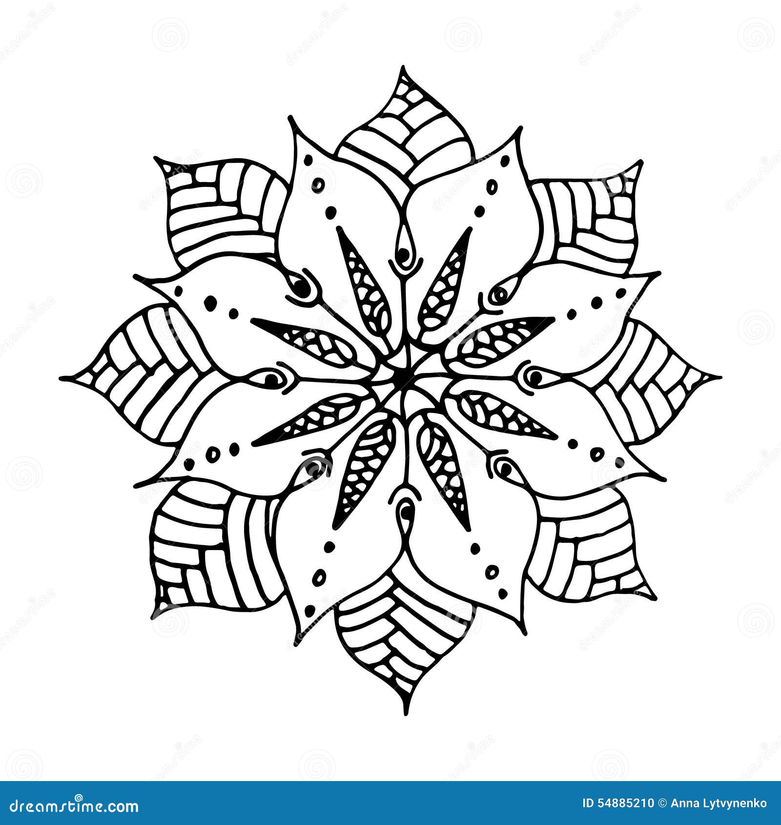 Mandala del fiore illustrazione vettoriale. Illustrazione di sfondo ...