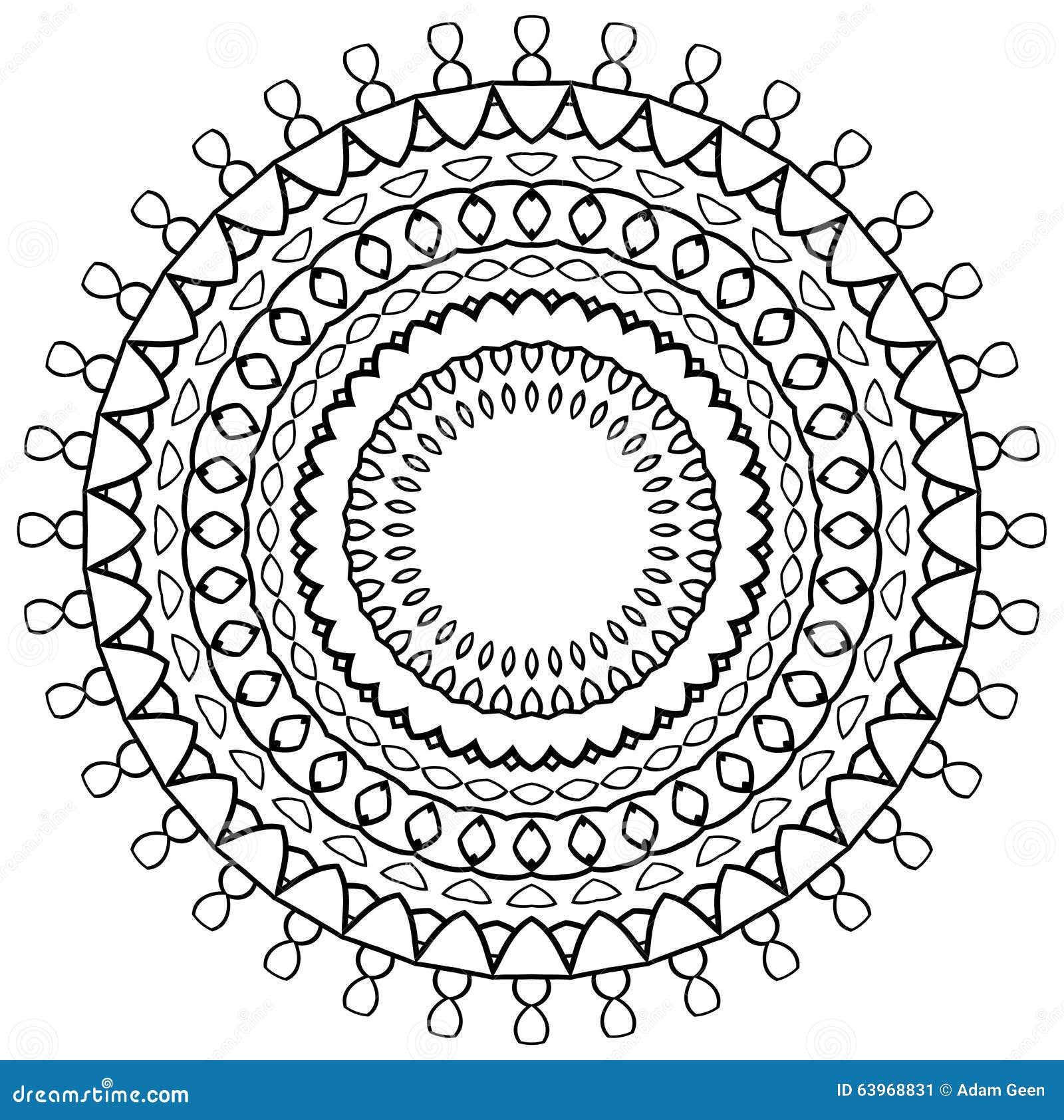 Mandala Dello Sprazzo Di Sole Illustrazione di Stock - Illustrazione di ...