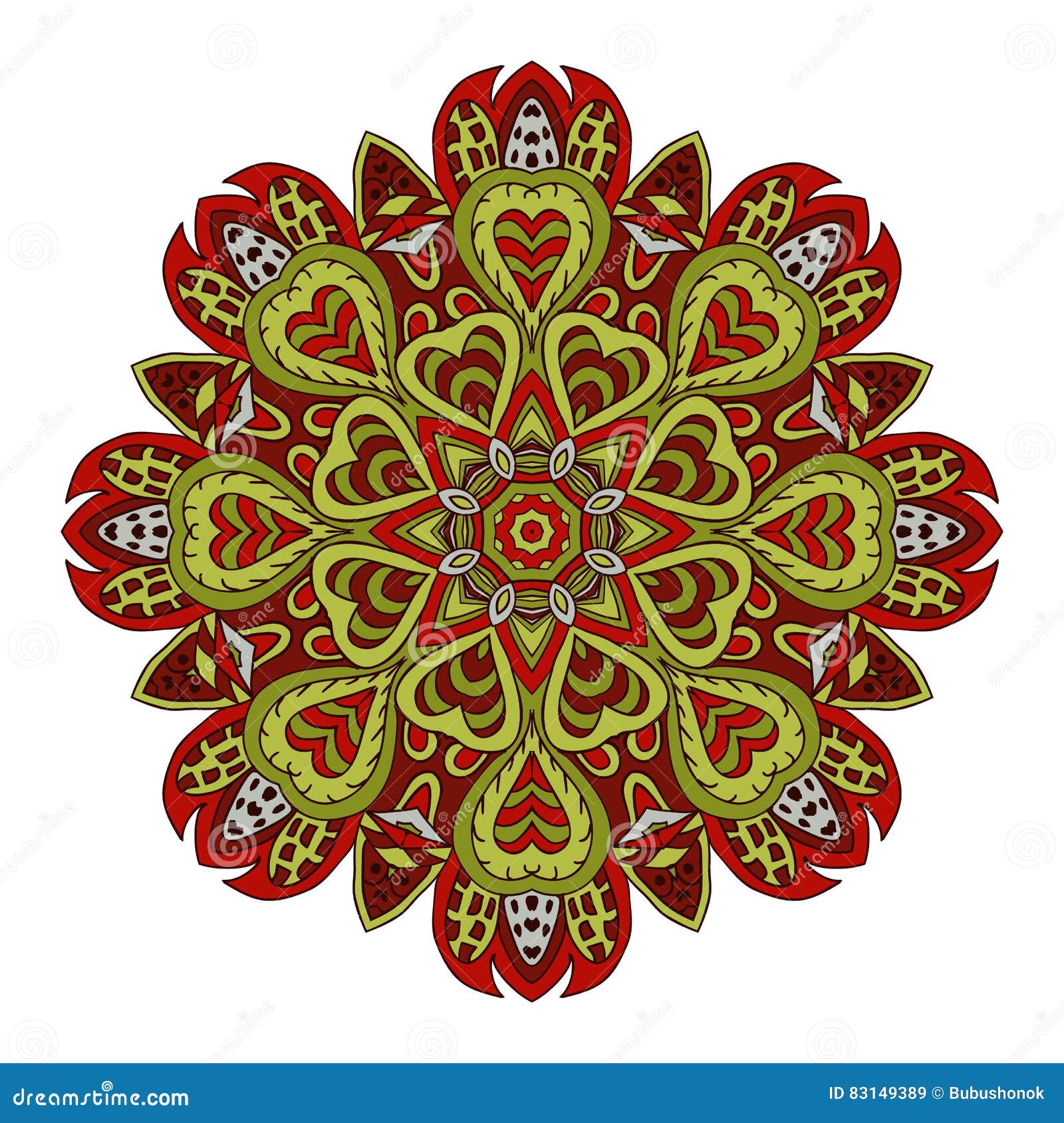 Mandala doodle rysunek ilustracja wektor. Ilustracja złożonej z ...