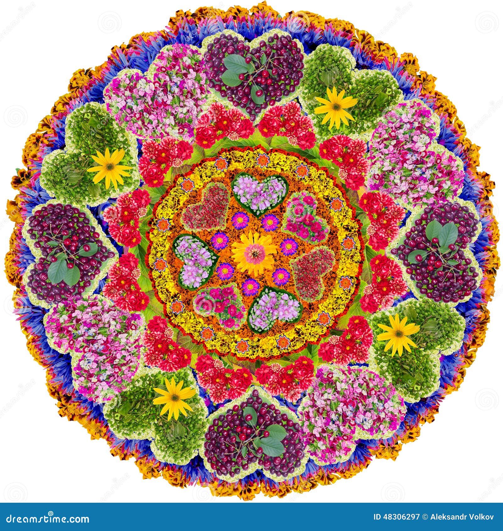 Mandala Floral Aislada Del Amor Imagen de archivo - Imagen de forma ...