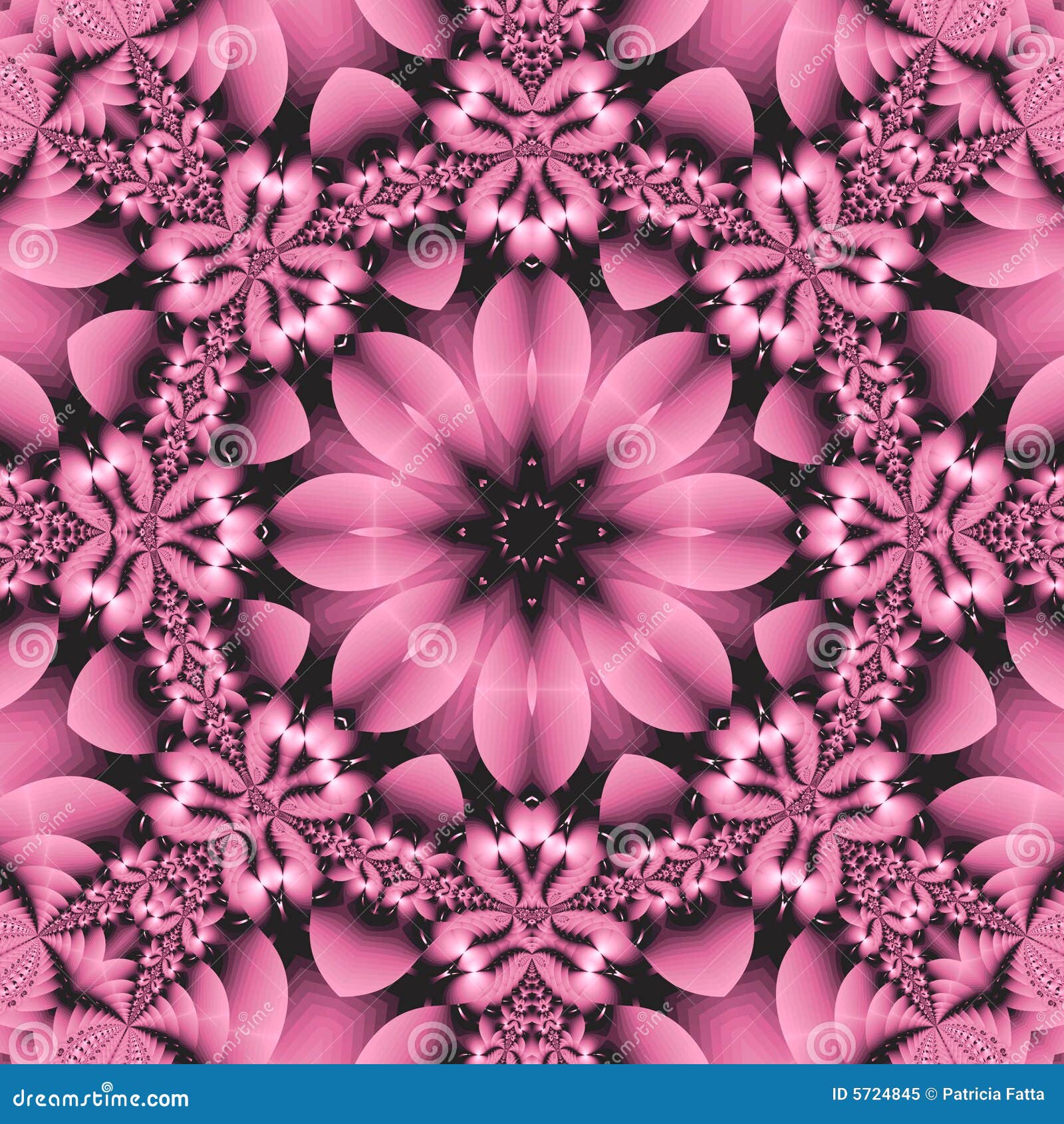 Mandala Floral Consideravelmente Cor-de-rosa Ilustração Stock ...