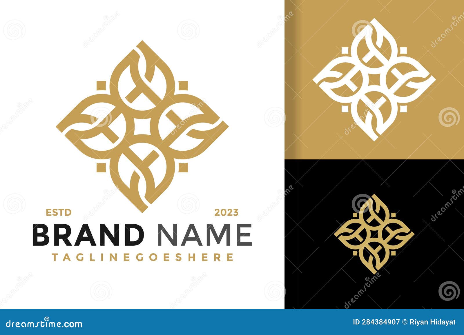 Mandala Florish Logo Design Vector Symbol Icon Illustration Stock ...