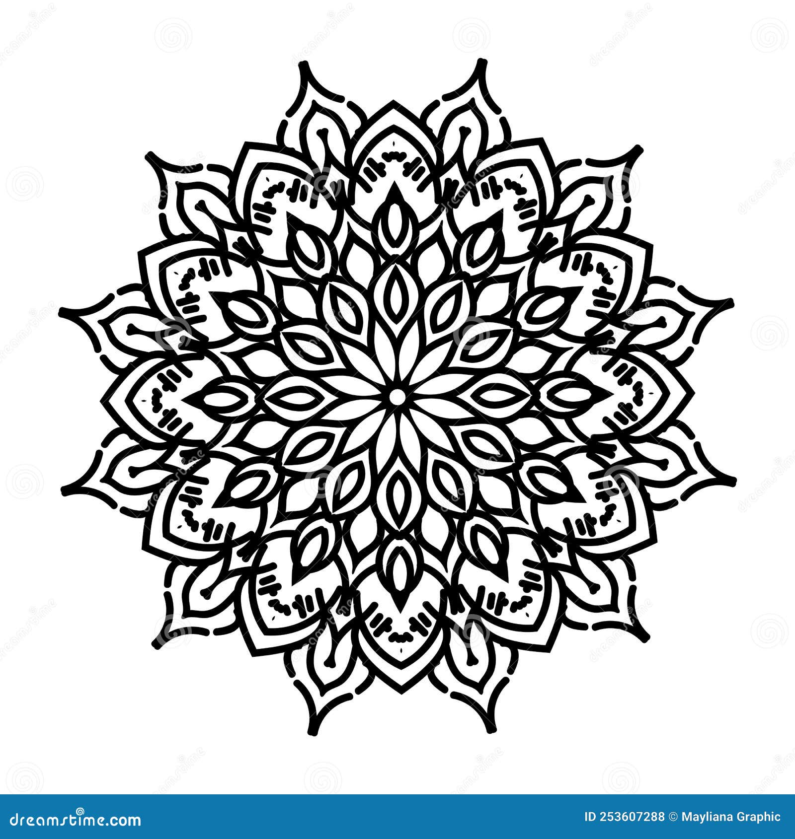 Mandala Flower Art Logo Background Design Stock Vector - Illustration ...