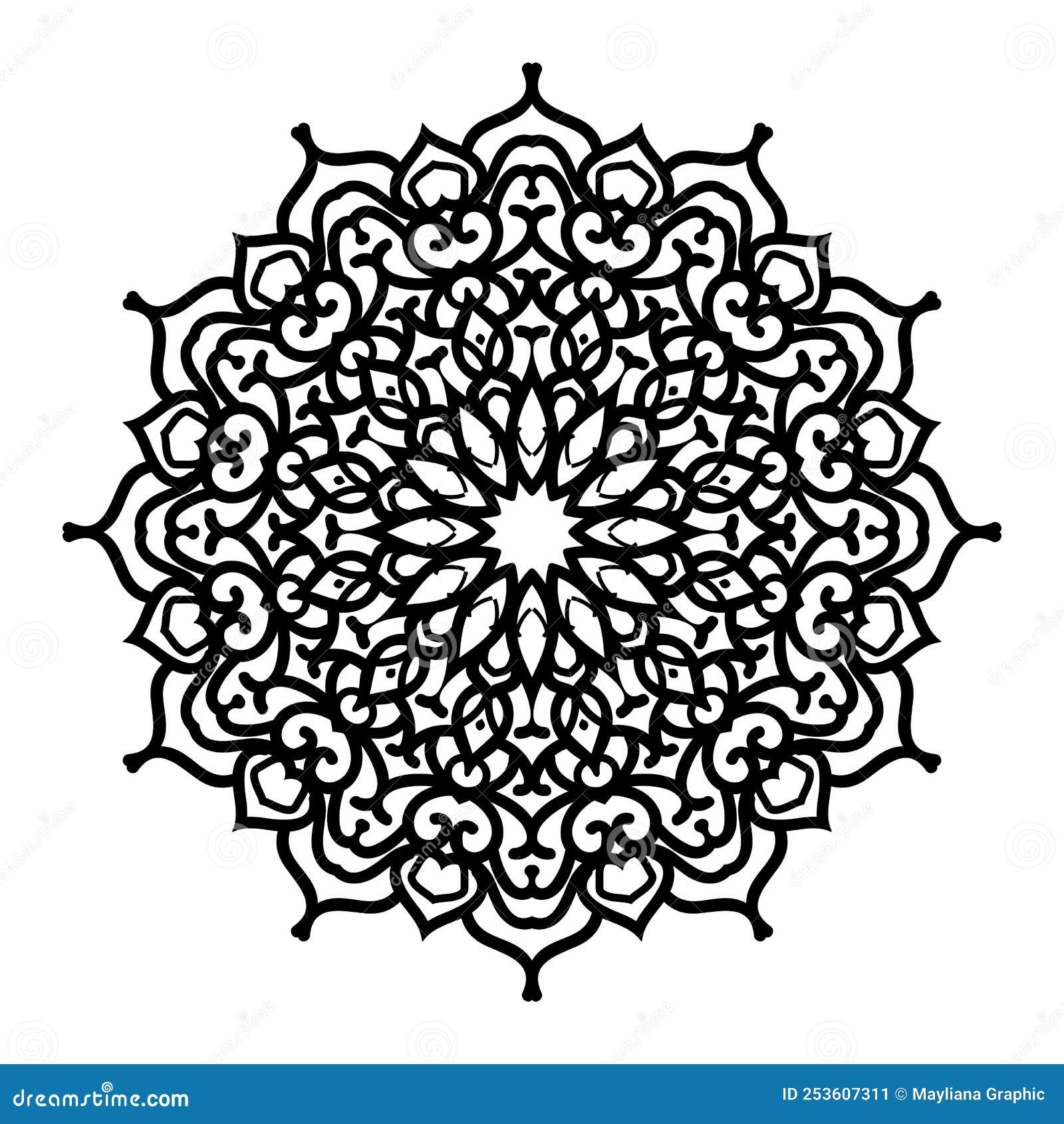Mandala Flower Art Logo Background Design Stock Vector - Illustration ...