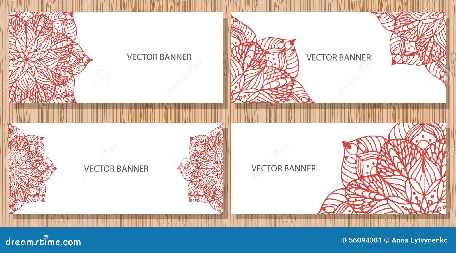 Mandala flower on banner stock vector. Illustration of creation - 56094381