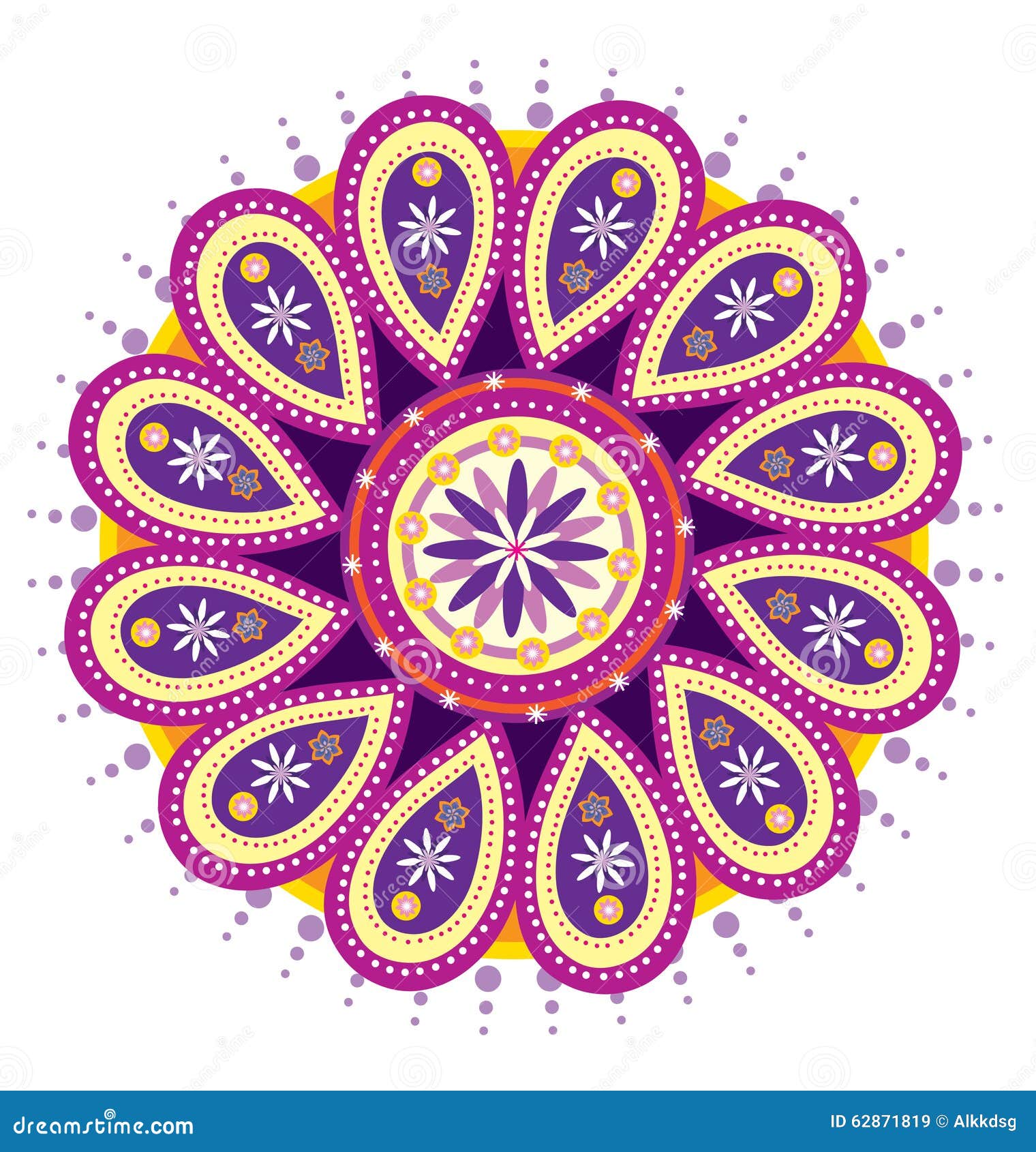 Mandala Flower Desain Tato Royalty-Free Stock Photography ...
