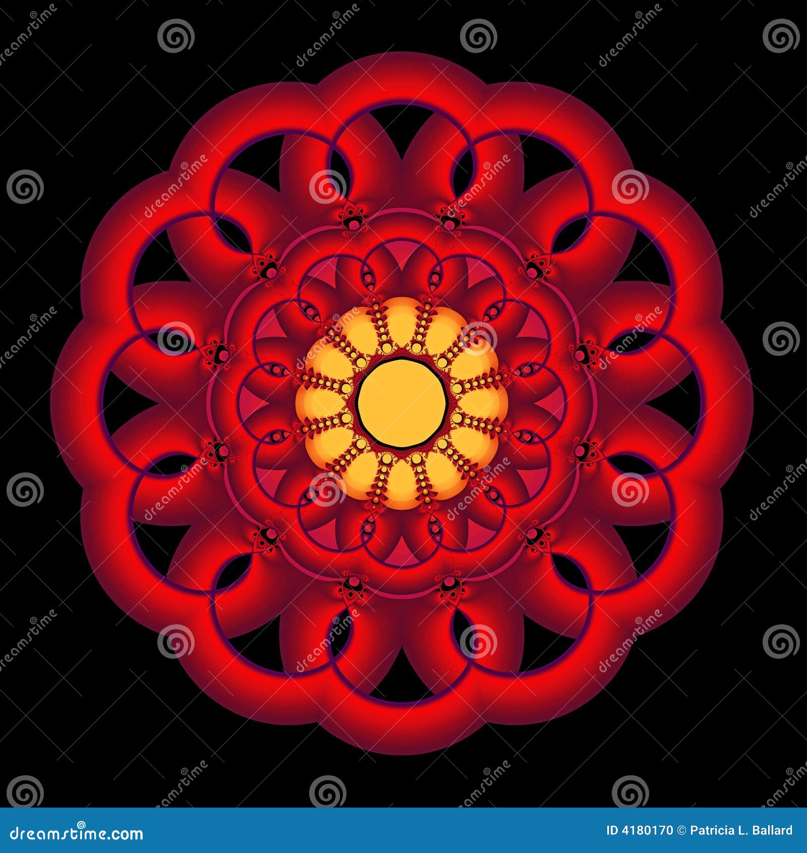 Mandala Fractal stock illustration. Illustration of mandala - 4180170