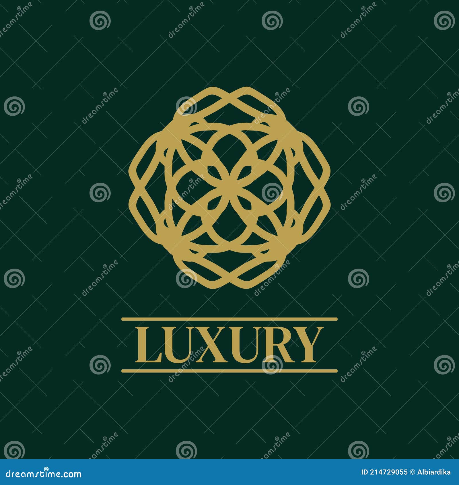 Mandala Geometric Ornament Logo Elegant Premium Vector Design Stock Vector - Illustration of ...