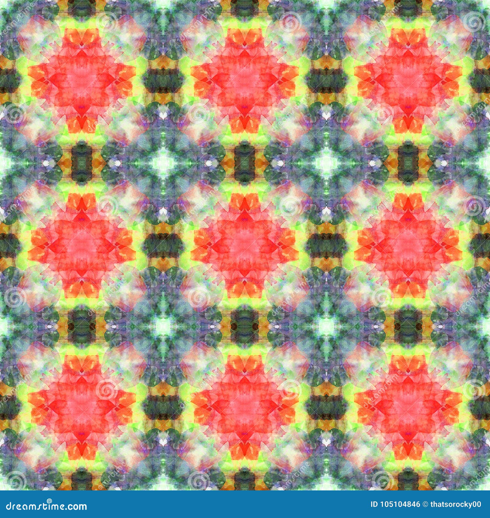 Mandala Geometry Tie Dye Texture Repeat Modern Pattern Classic Stock ...