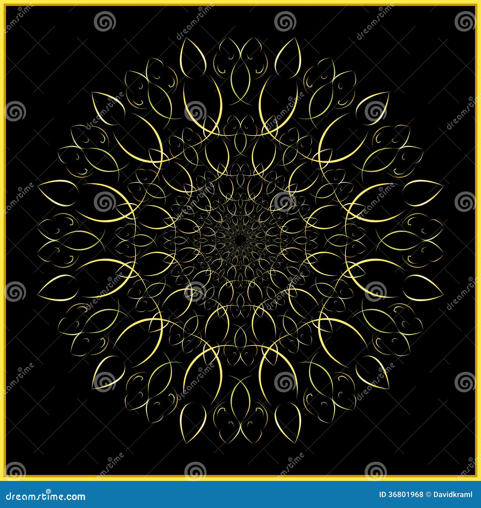 Mandala - Golden Ornament - Arabesque Stock Vector - Illustration of ...