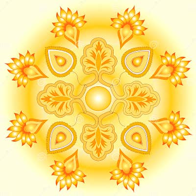 Mandala golden sun design stock vector. Illustration of abstract - 21356550