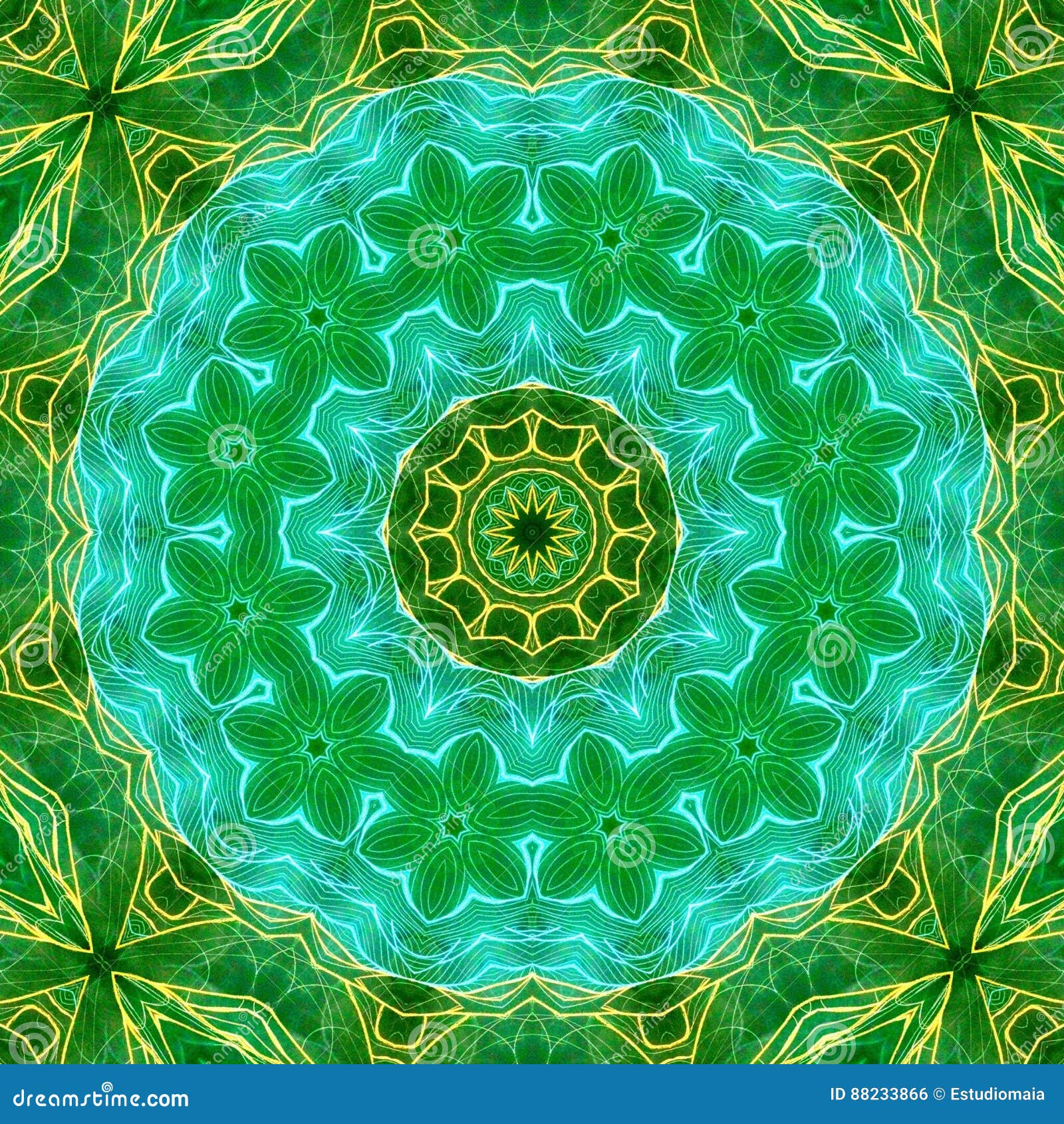 Mandala green stock illustration. Illustration of abstract - 88233866