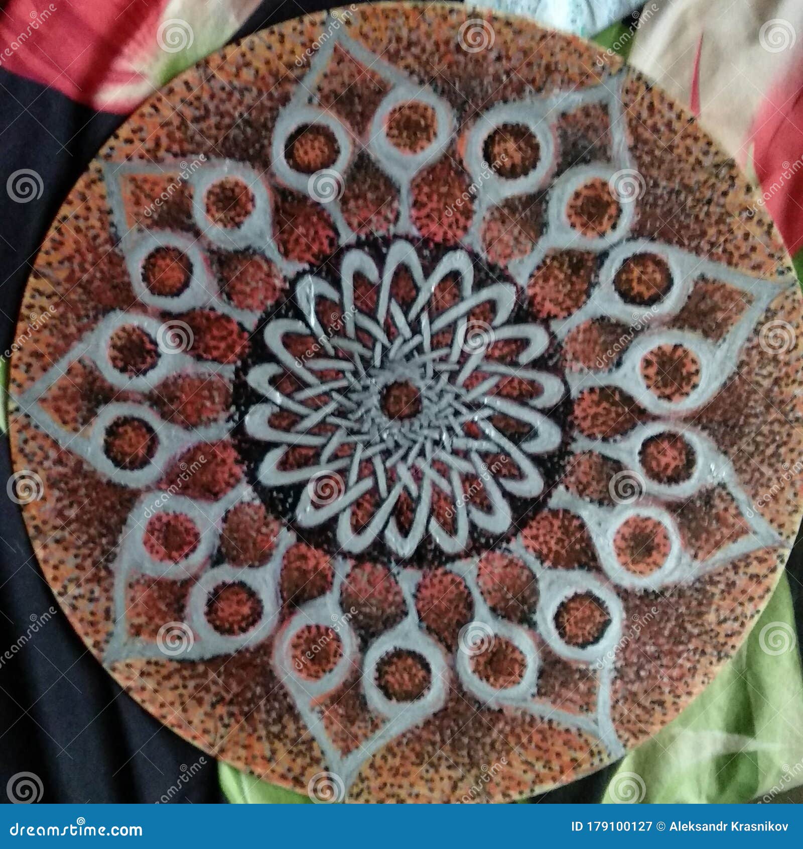 Mandala hand made stock image. Image of circle, mandala - 179100127