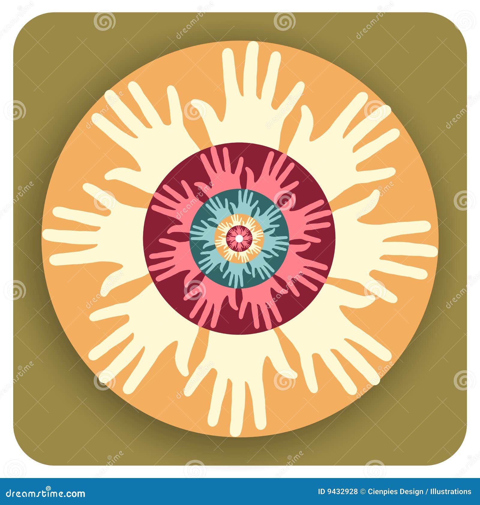 Mandala hands stock vector. Illustration of design, abstract - 9432928