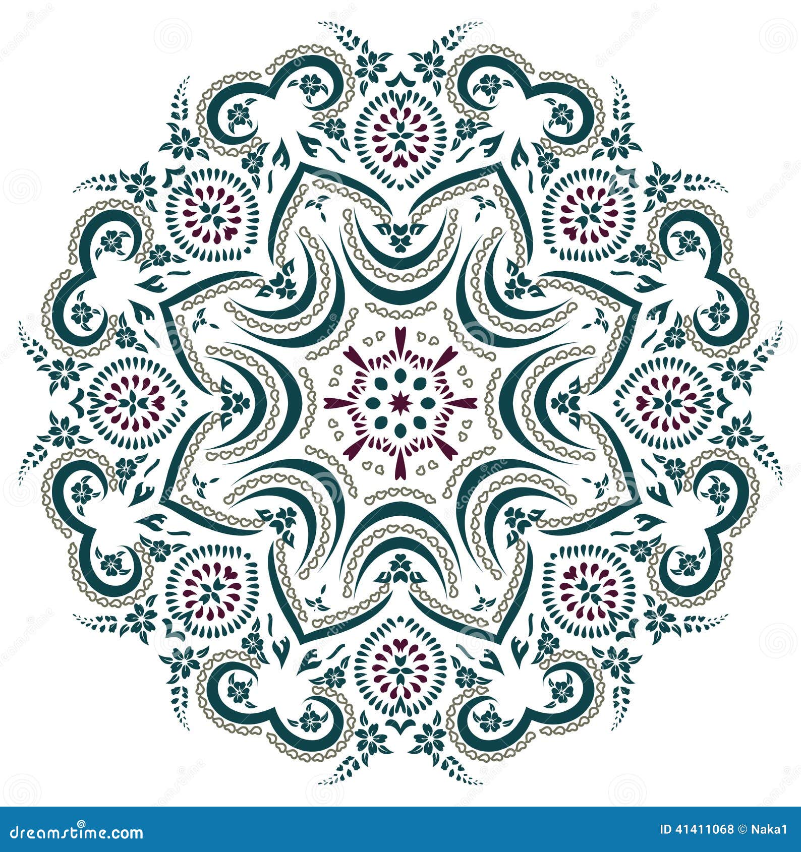 Mandala Henna stock illustration. Illustration of artistic - 41411068