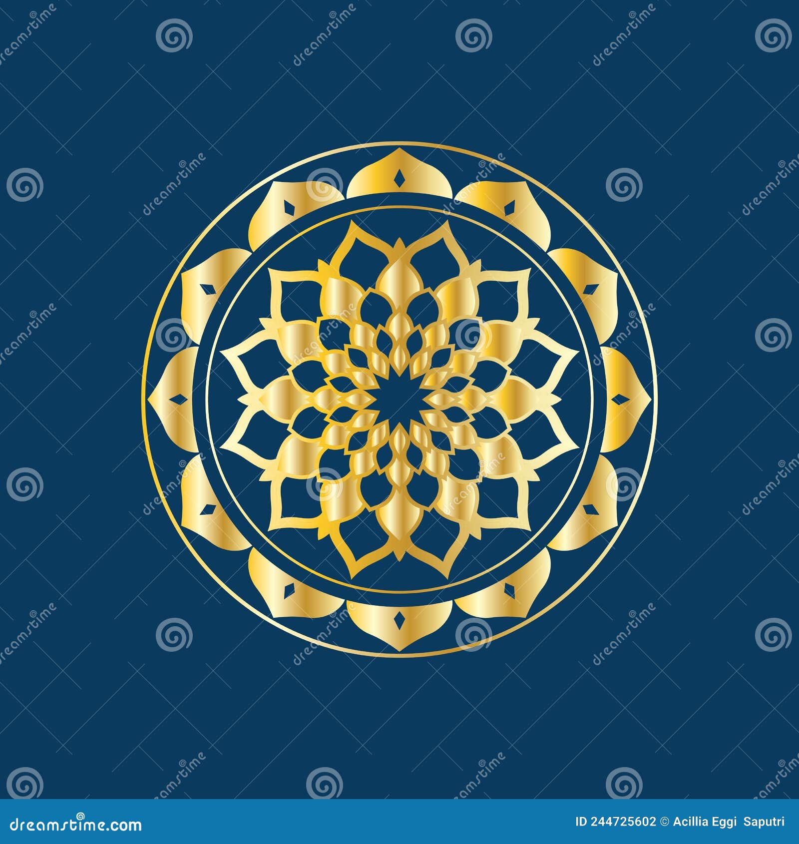 Mandala Icon and Symbol Logo Stock Illustration - Illustration of ...