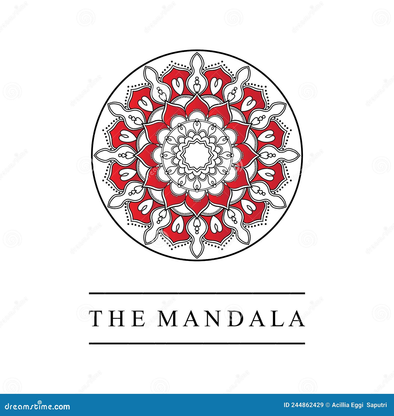 Mandala Icon and Symbol Logo Stock Illustration - Illustration of india ...