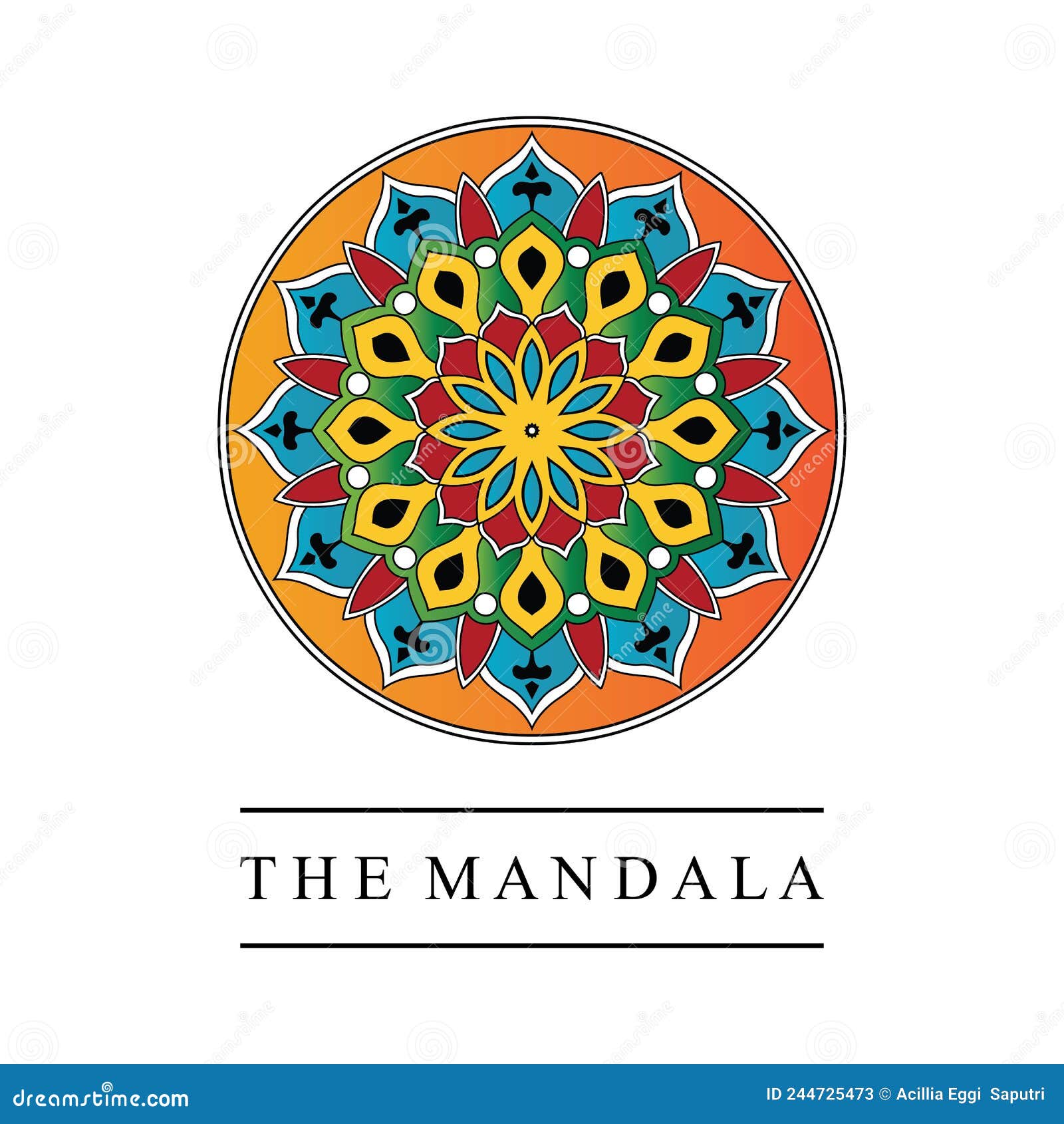 Mandala Icon and Symbol Logo Stock Illustration - Illustration of black ...