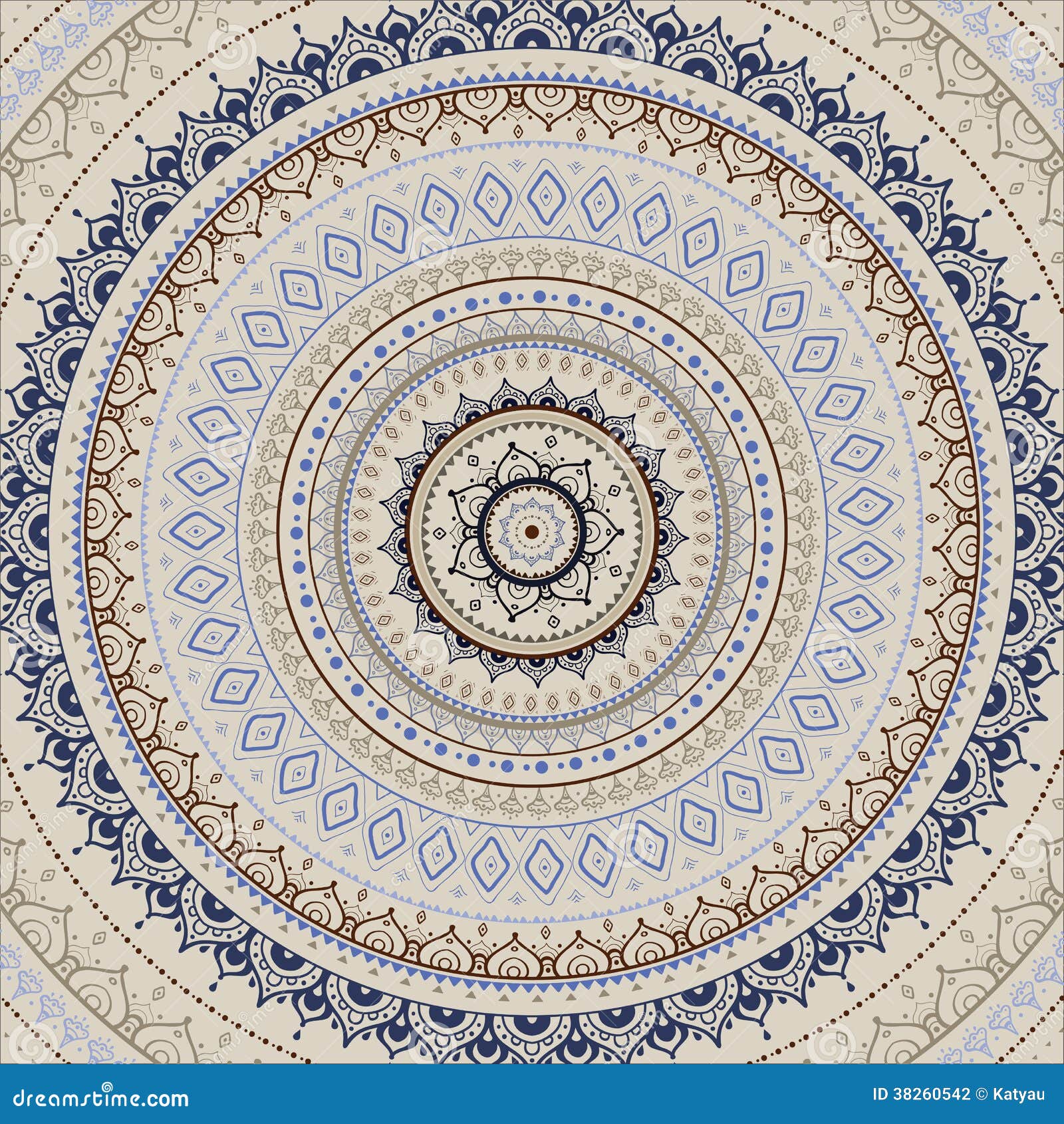 Mandala. Indian Decorative Pattern Stock Illustration - Illustration of ...
