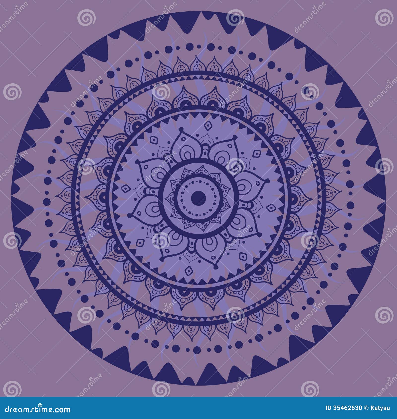 Mandala. Indian Decorative Pattern Stock Illustration - Illustration of ...