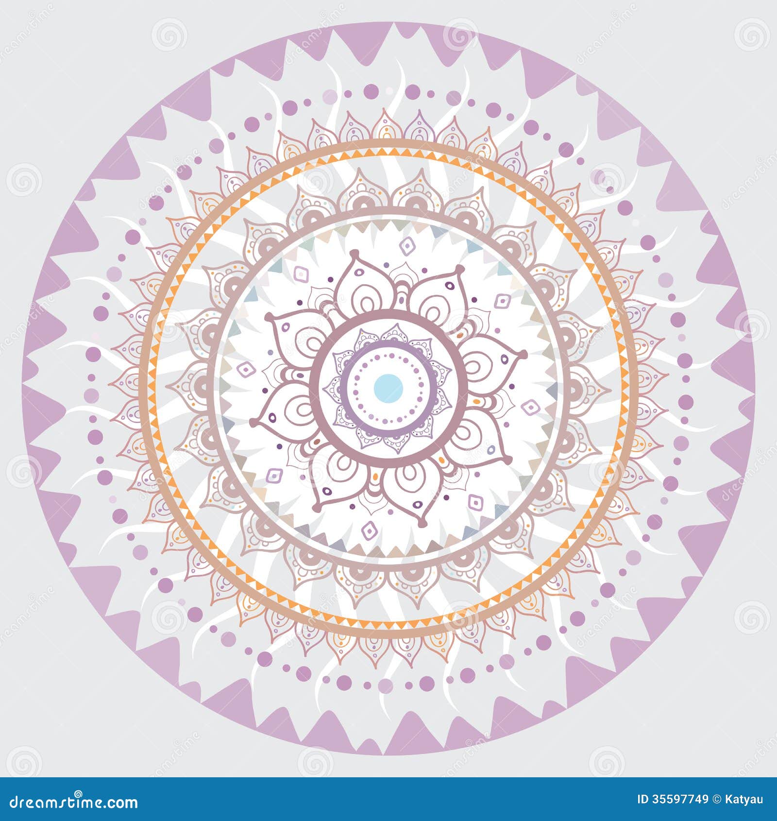 Mandala. Indian Decorative Pattern Stock Illustration - Illustration of ...