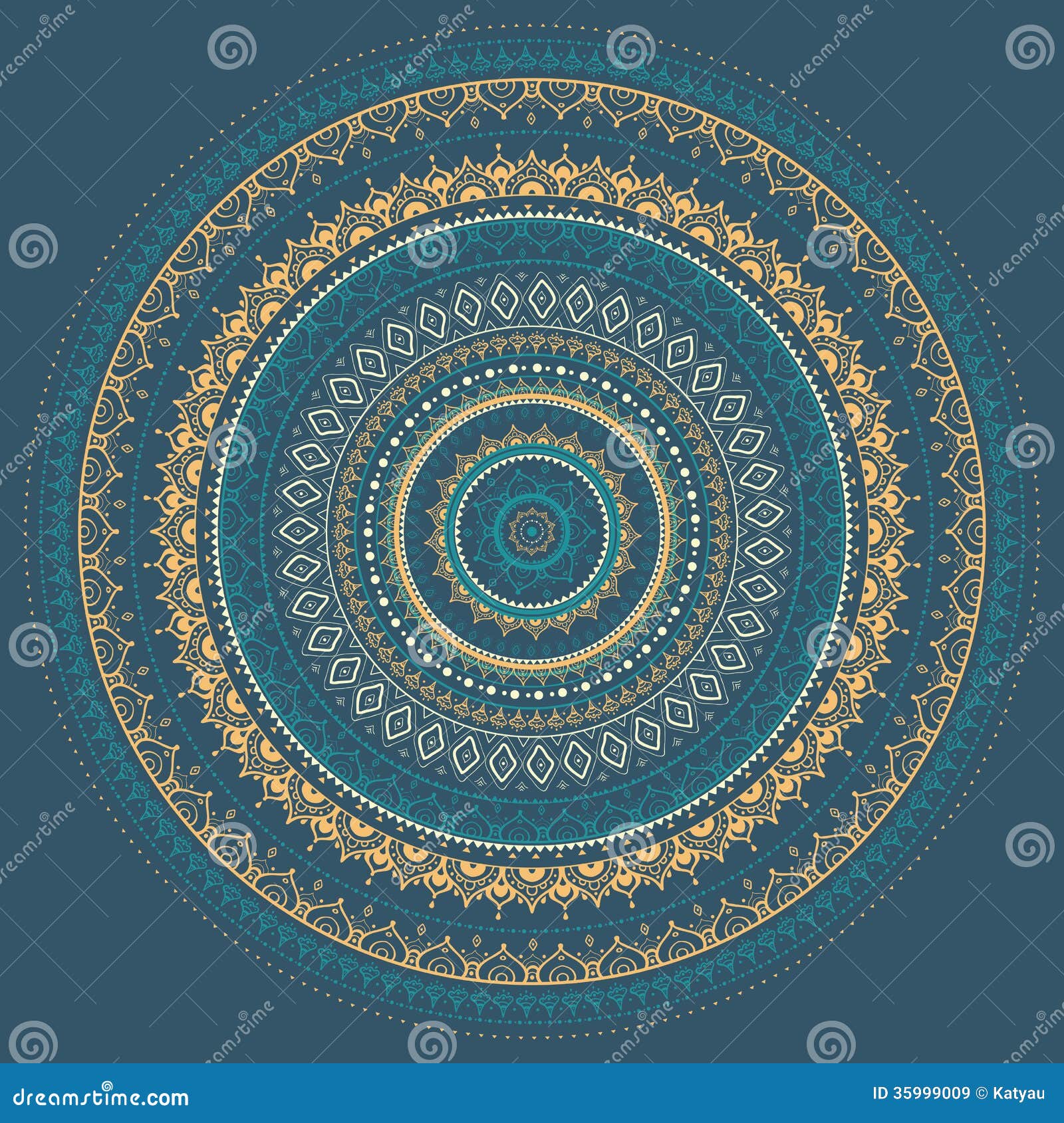 Mandala. Indian Decorative Pattern Stock Illustration - Illustration of ...
