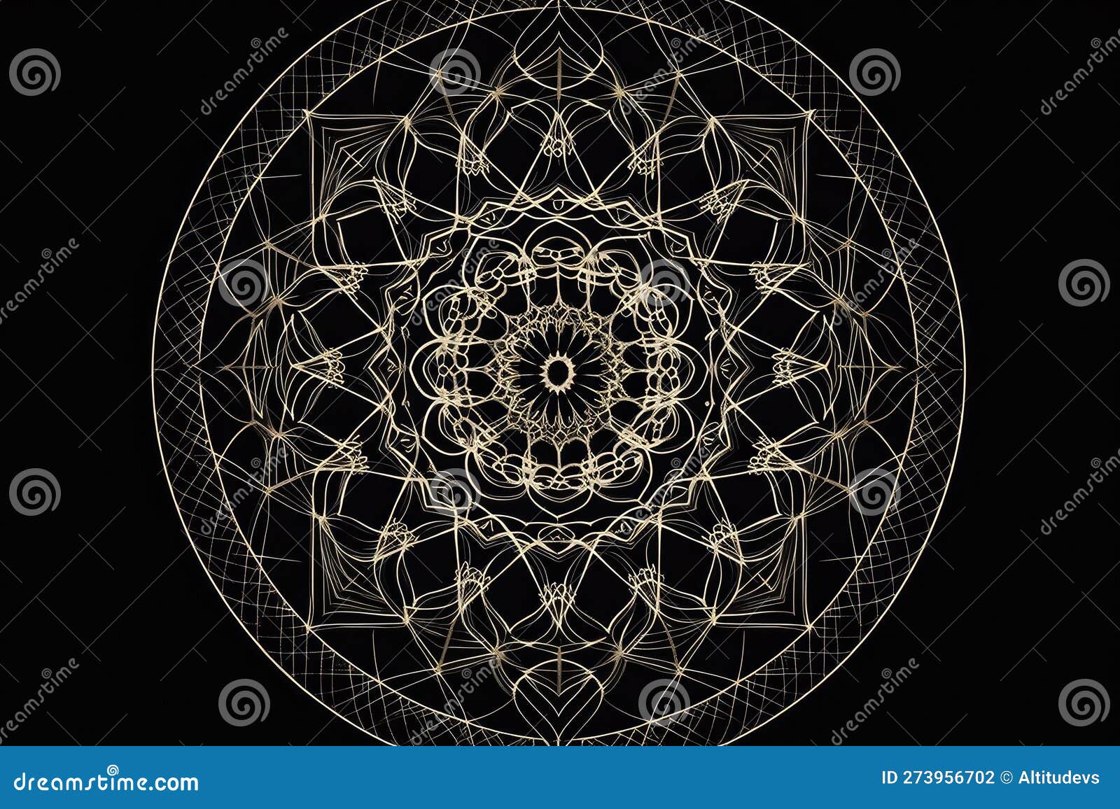 Mandala of Interconnected Sacred Geometry Shapes and Patterns Stock ...