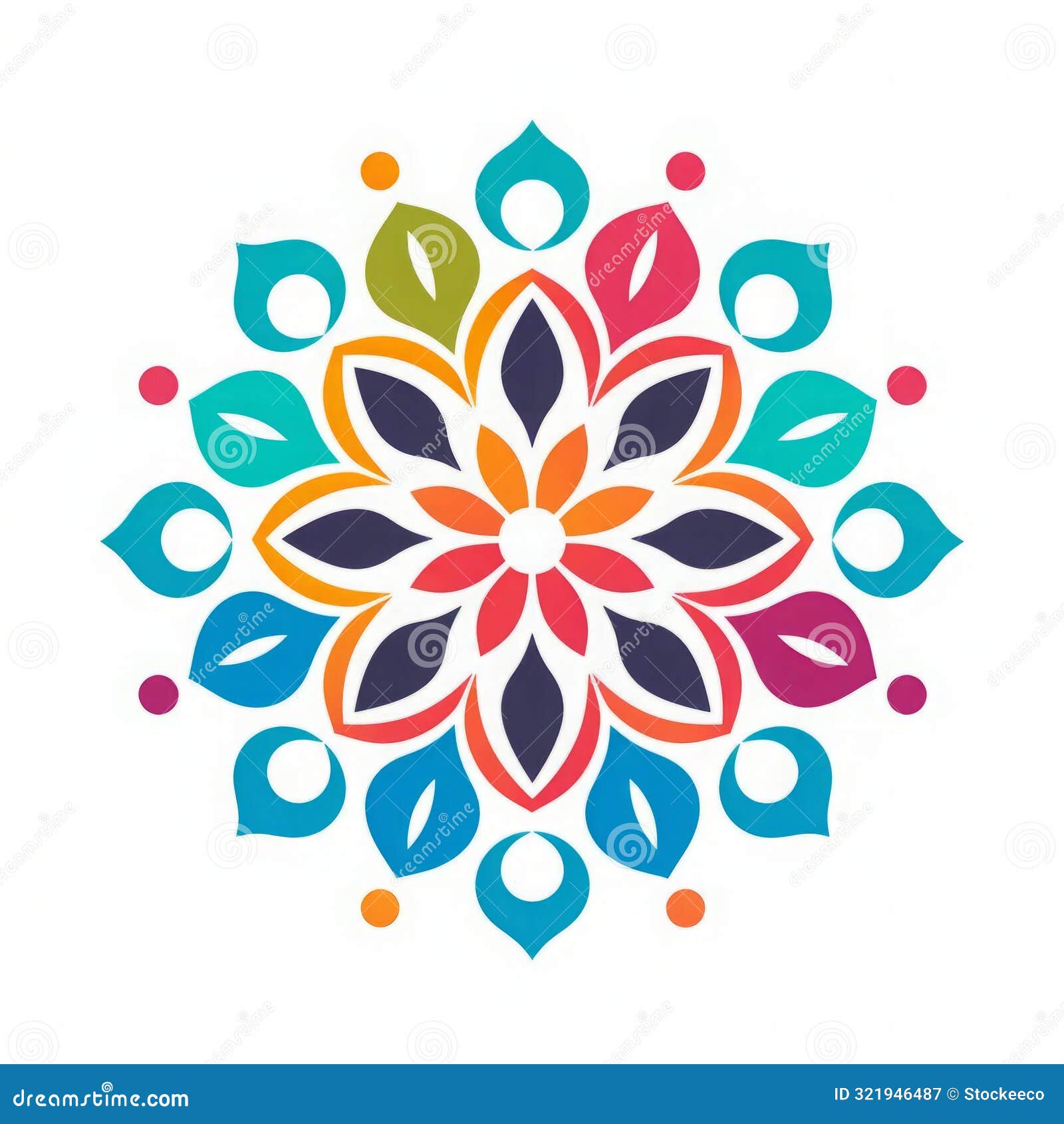 Minimalistic Mandalas Icon on White Background Pattern Design Stock ...
