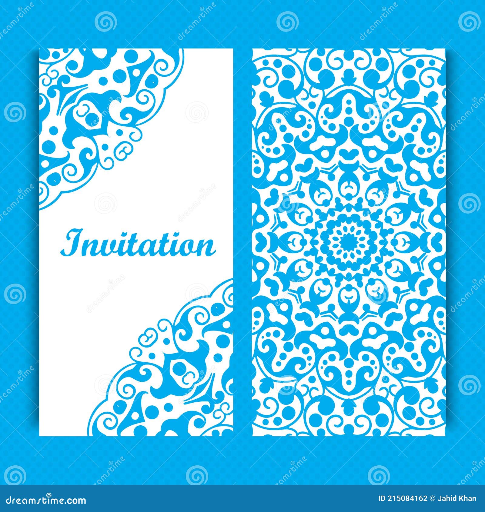 Mandala Invitation Card Design.Floral Card Template Design Stock Vector ...