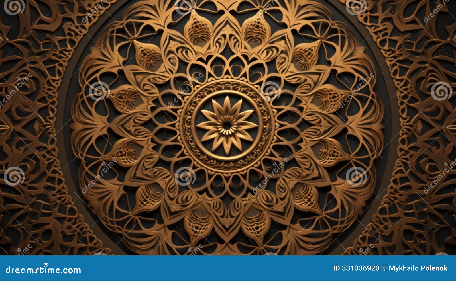 Mandala Islamic Background Pattern Design Template In Classic Arabic ...