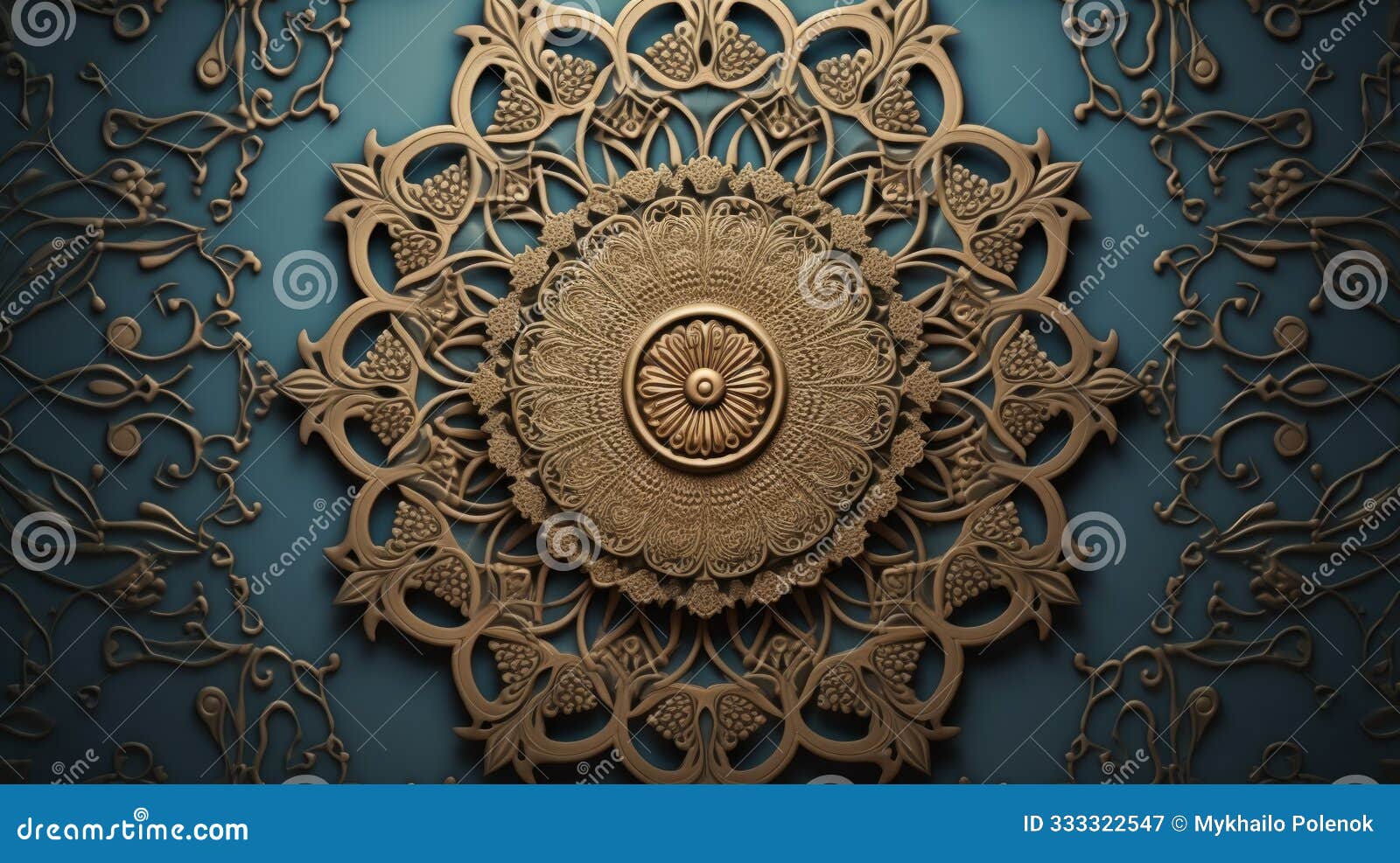 Mandala Islamic Background Pattern Design Template In Classic Arabic ...