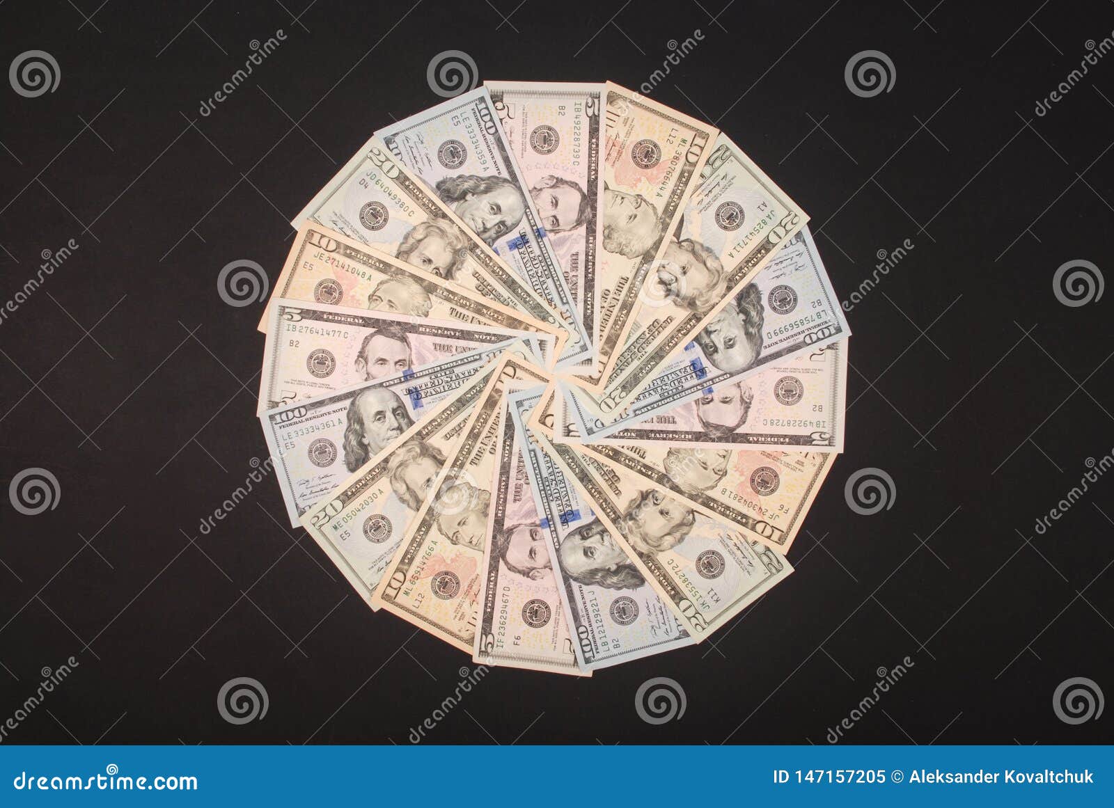 Mandala Kaleidoscope from Money. Abstract Money Background Raster ...