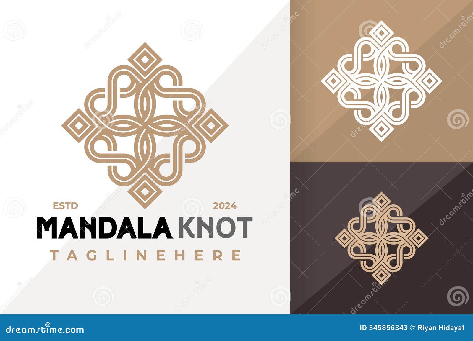 Mandala Knot Ornament Logo Icon Vector Design Stock Illustration ...