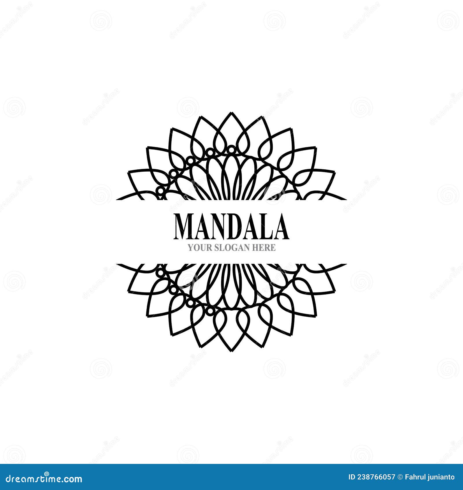 Mandala Logo Design Vector Illustration Stock Vector - Illustration of ...