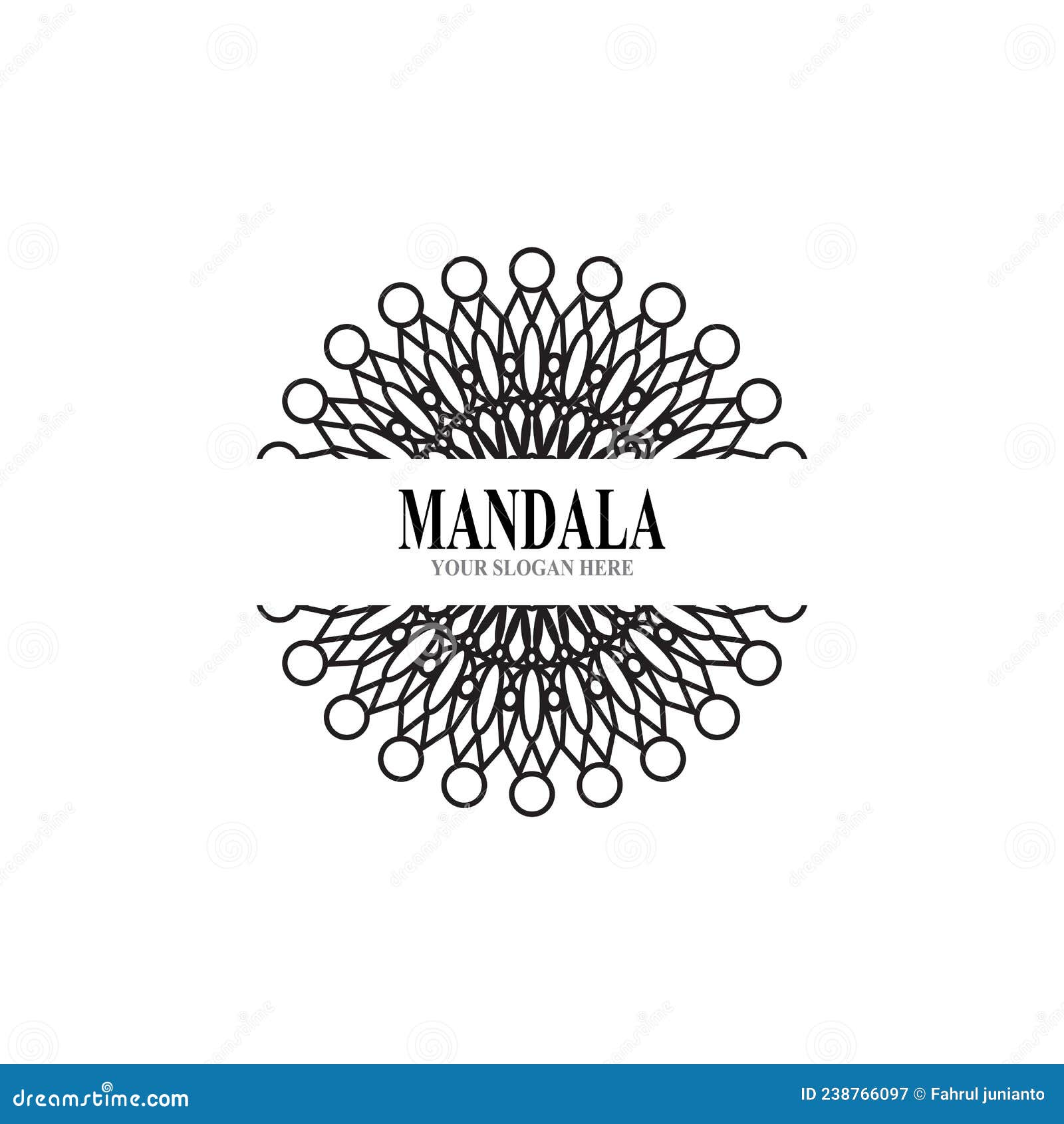 Mandala Logo Design Vector Illustration Stock Vector - Illustration of ...