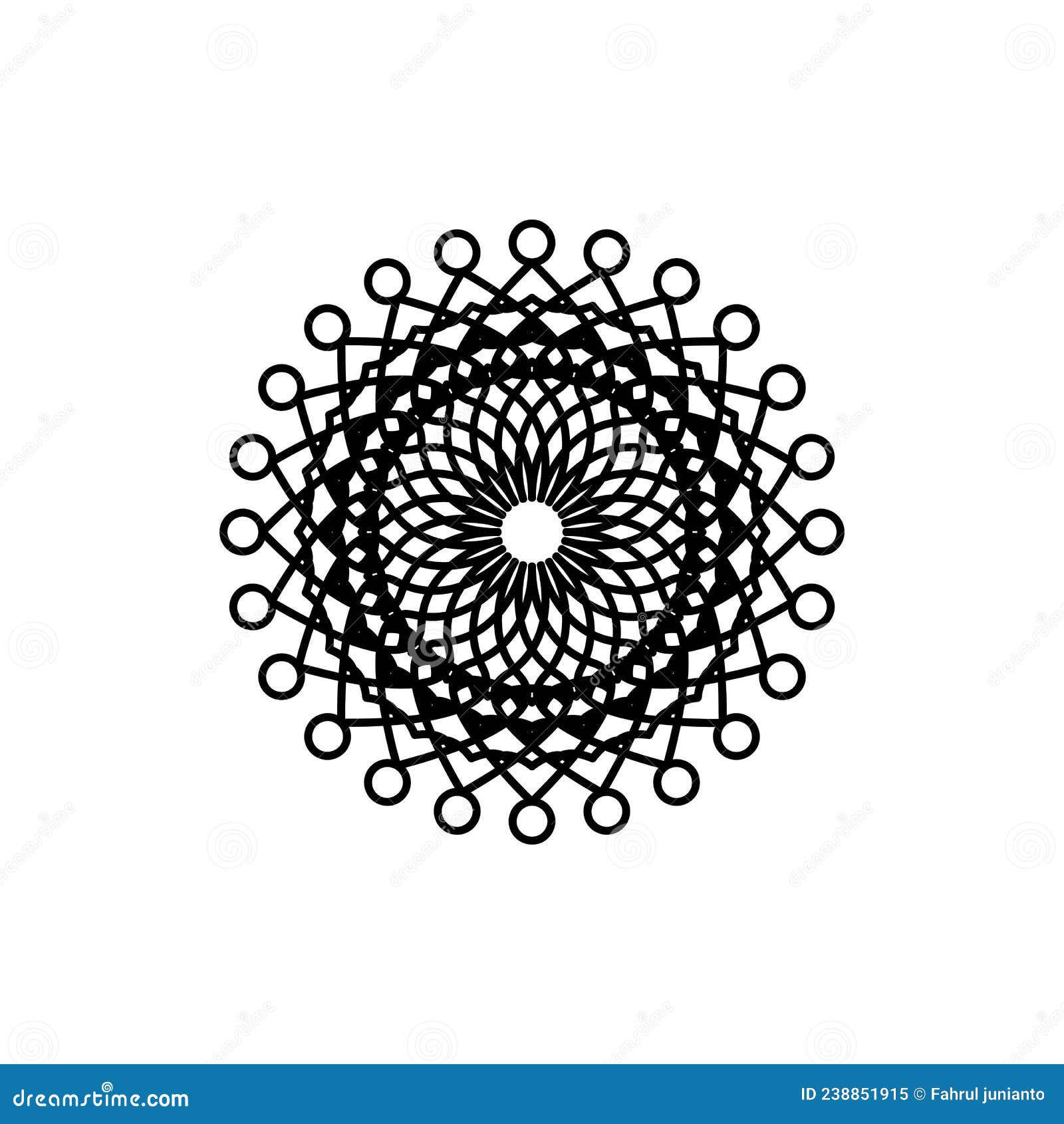 Mandala Logo Design Vector Illustration Stock Vector - Illustration of ...