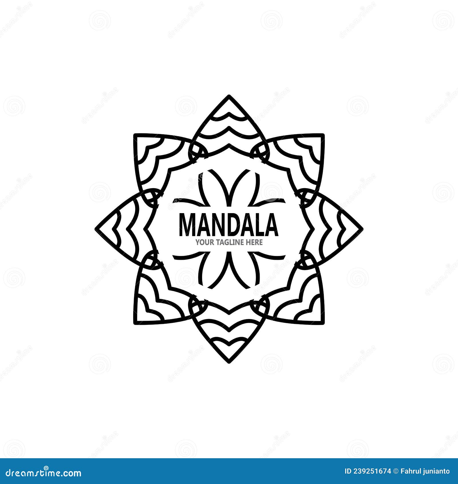Mandala Logo Design Vector Illustration Stock Illustration ...