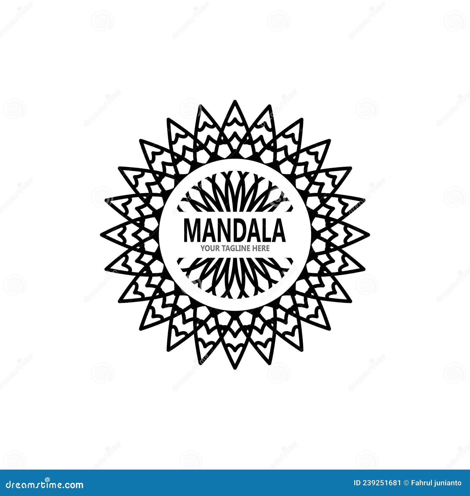 Mandala Logo Design Vector Illustration Stock Illustration ...