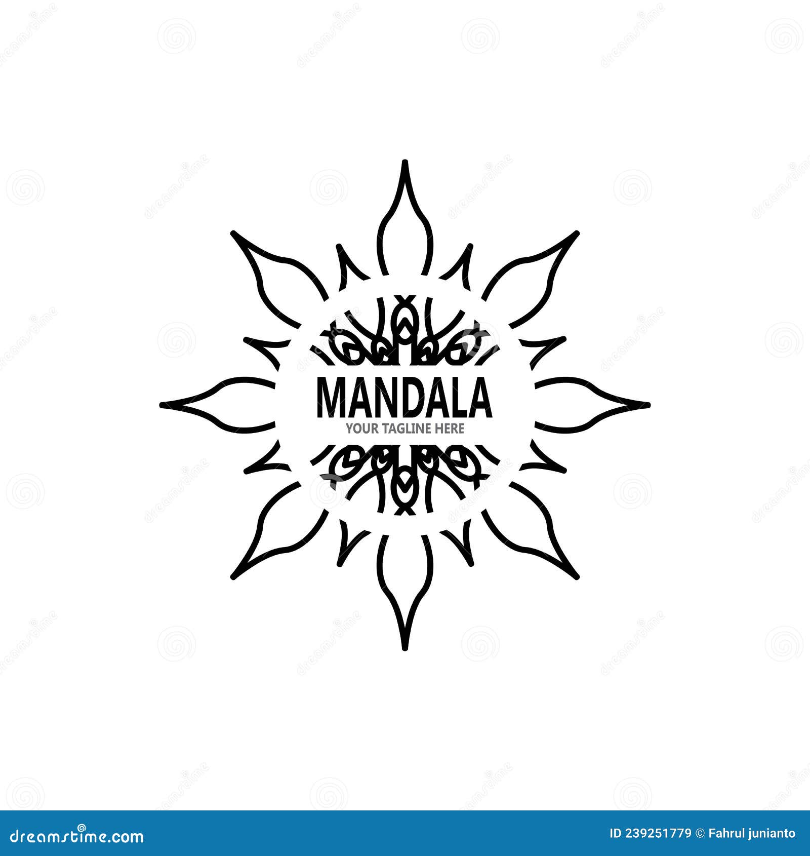 Mandala Logo Design Vector Illustration Stock Illustration ...